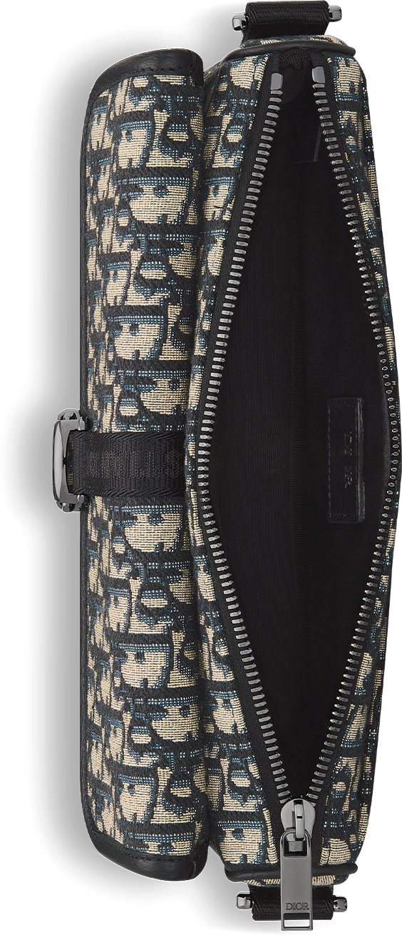 Dior 8-tas met schouderband Beige en zwarte Dior Oblique-jacquard | DIOR