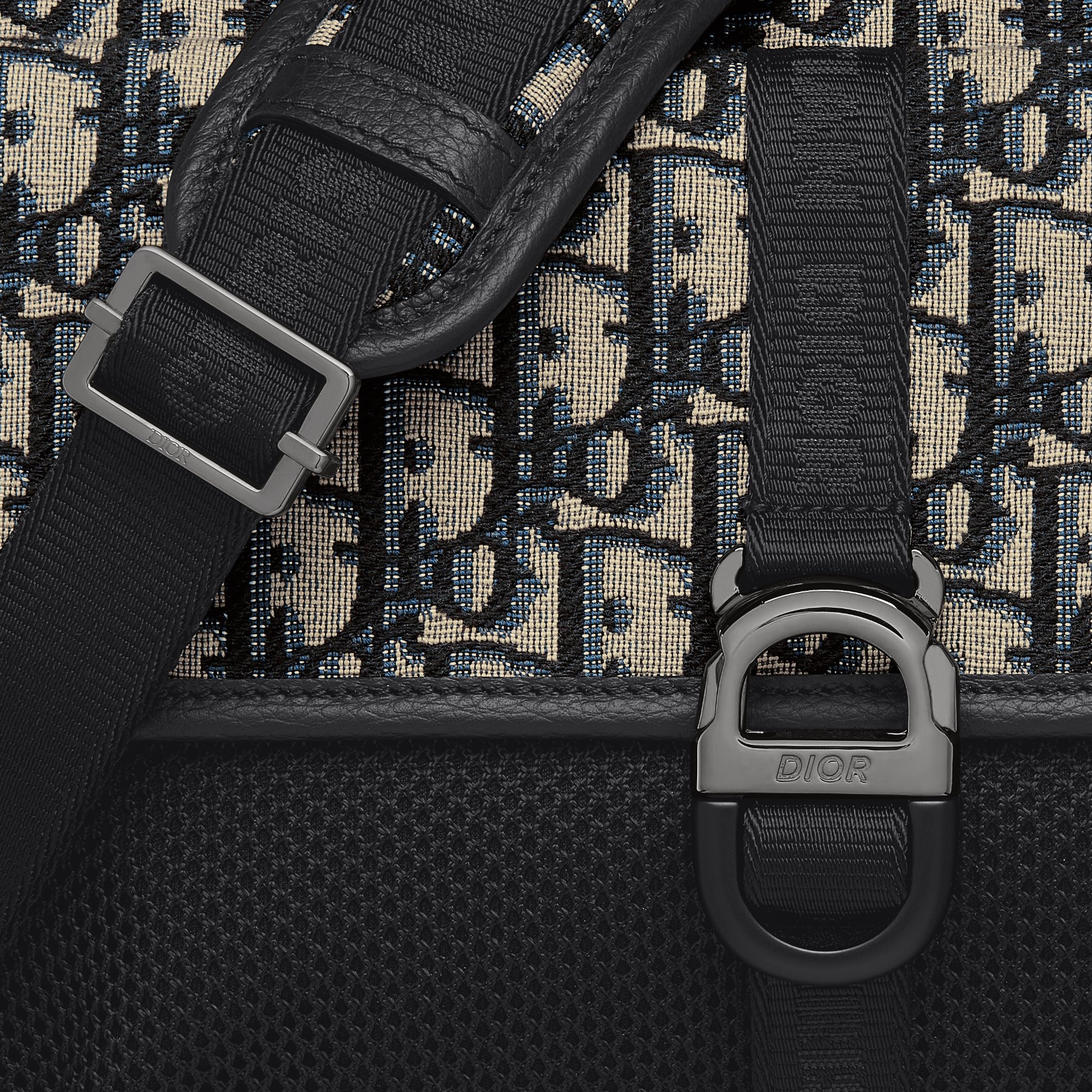 Borsa a tracolla Dior 8 Jacquard Dior Oblique beige e nero | DIOR