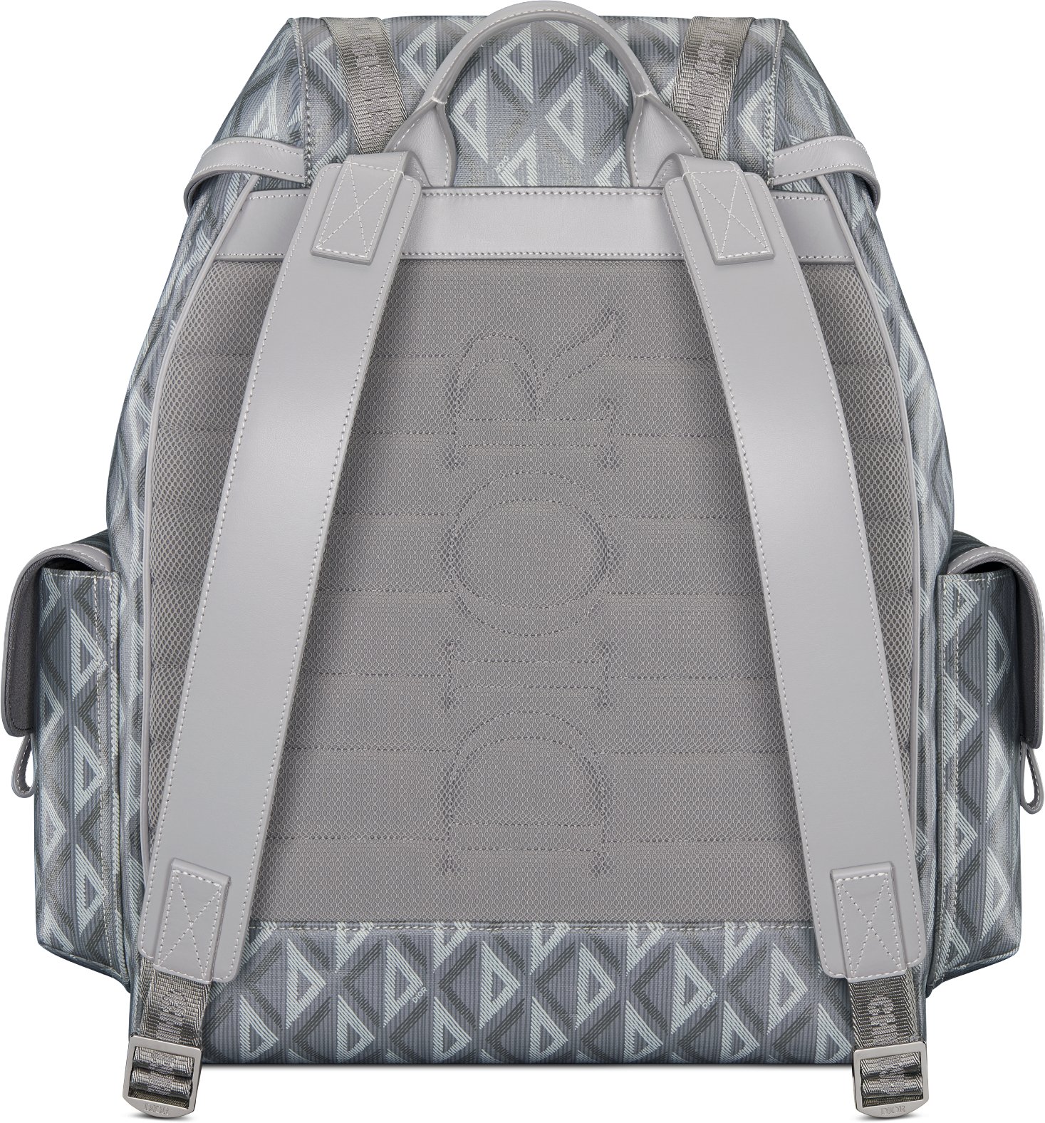 Large Dior Hit the Road Backpack Dior Gray Coated Cotton Canvas with CD ...