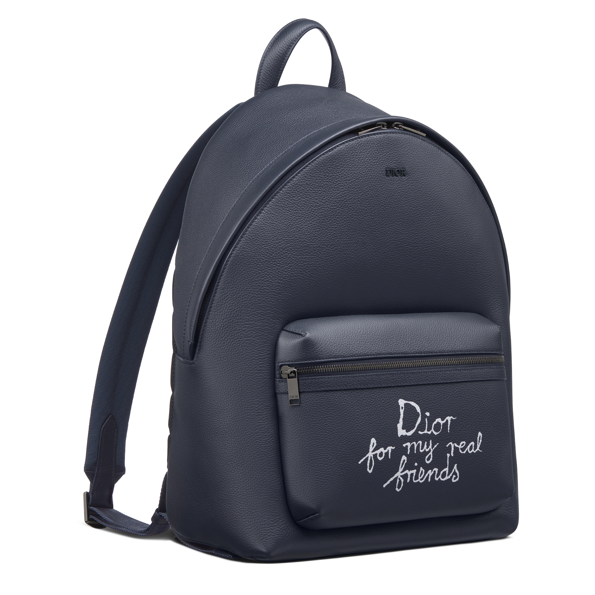 DIOR AND HYLTON NEL Rider 2.0 Zipped Backpack Navy Blue Grained ...