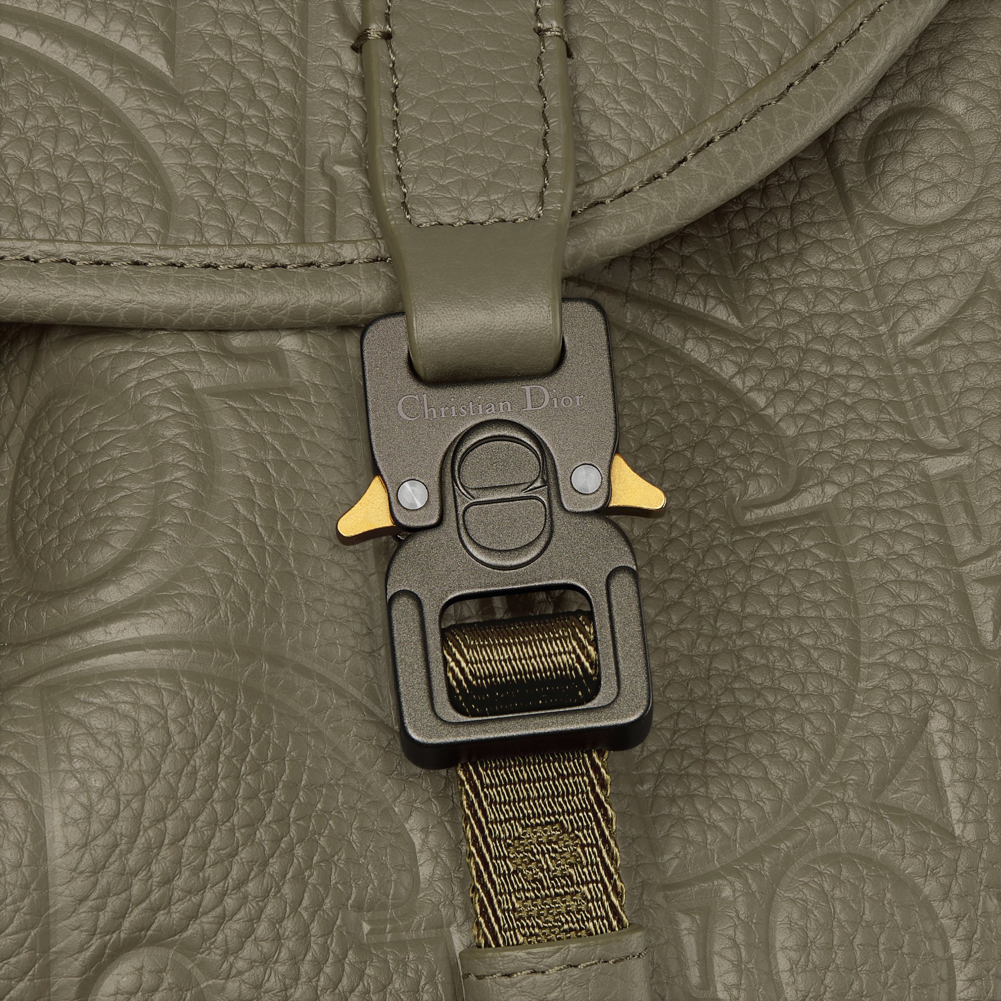 Dior Hit the Road Backpack with Flap Khaki Dior Gravity Leather and ...