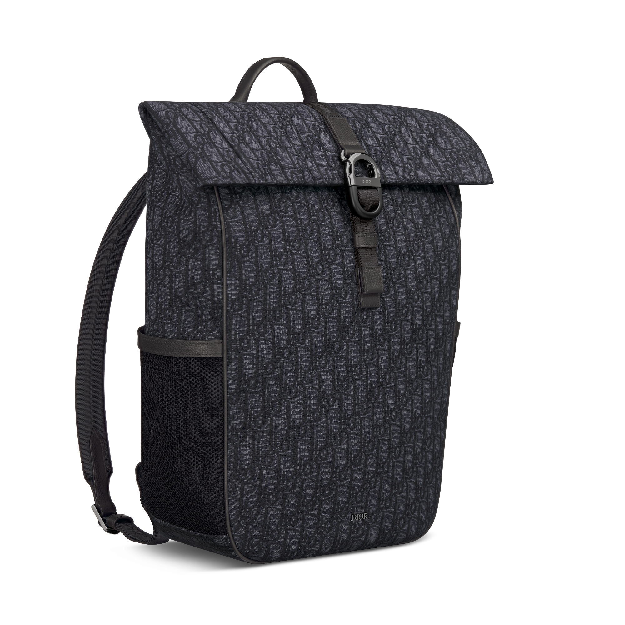 Dior 8 Roll Top Backpack Black Dior Oblique Jacquard | DIOR