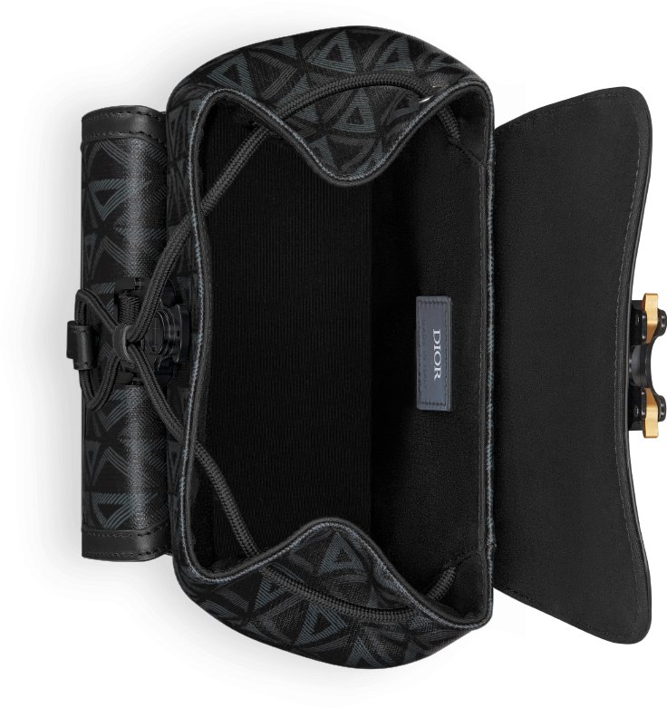 Dior Hit the Road Sling Bag Black CD Diamond Canvas | DIOR