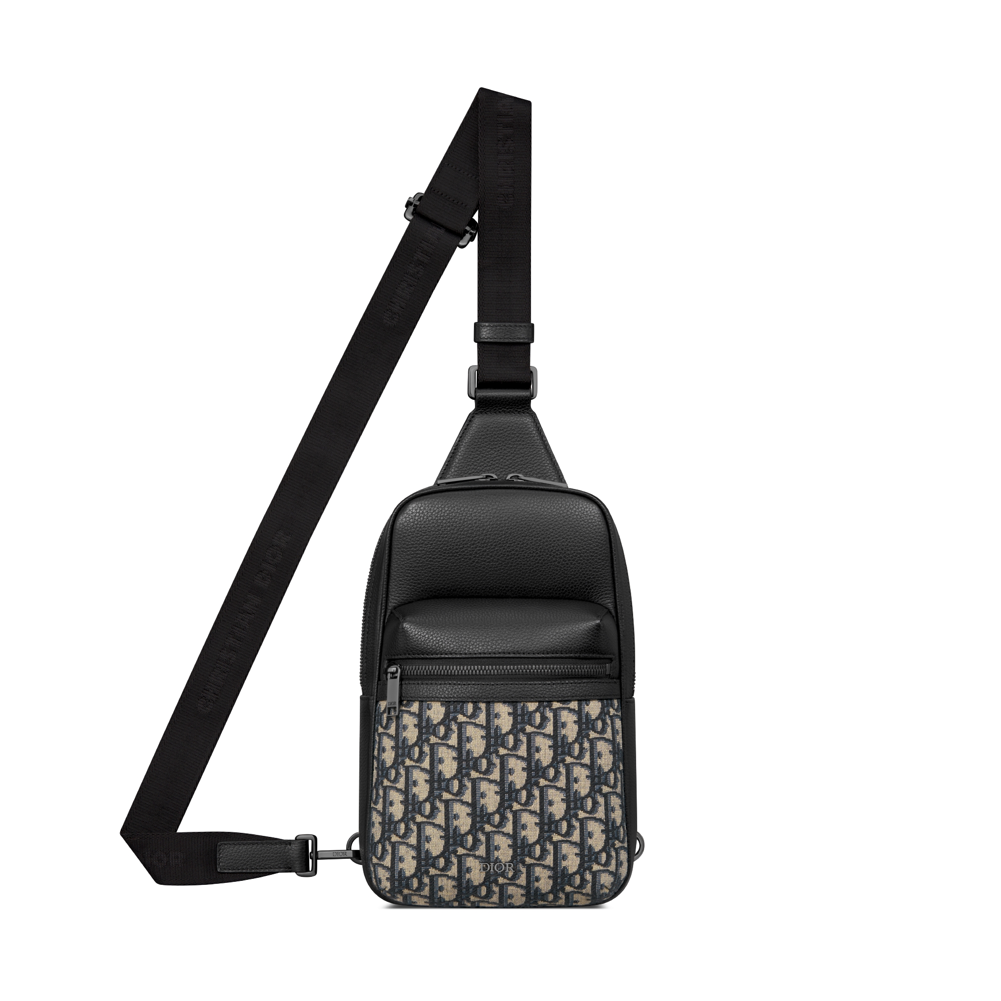 Rider 2.0 Sling Bag Beige and Black Dior Oblique Jacquard with Black ...