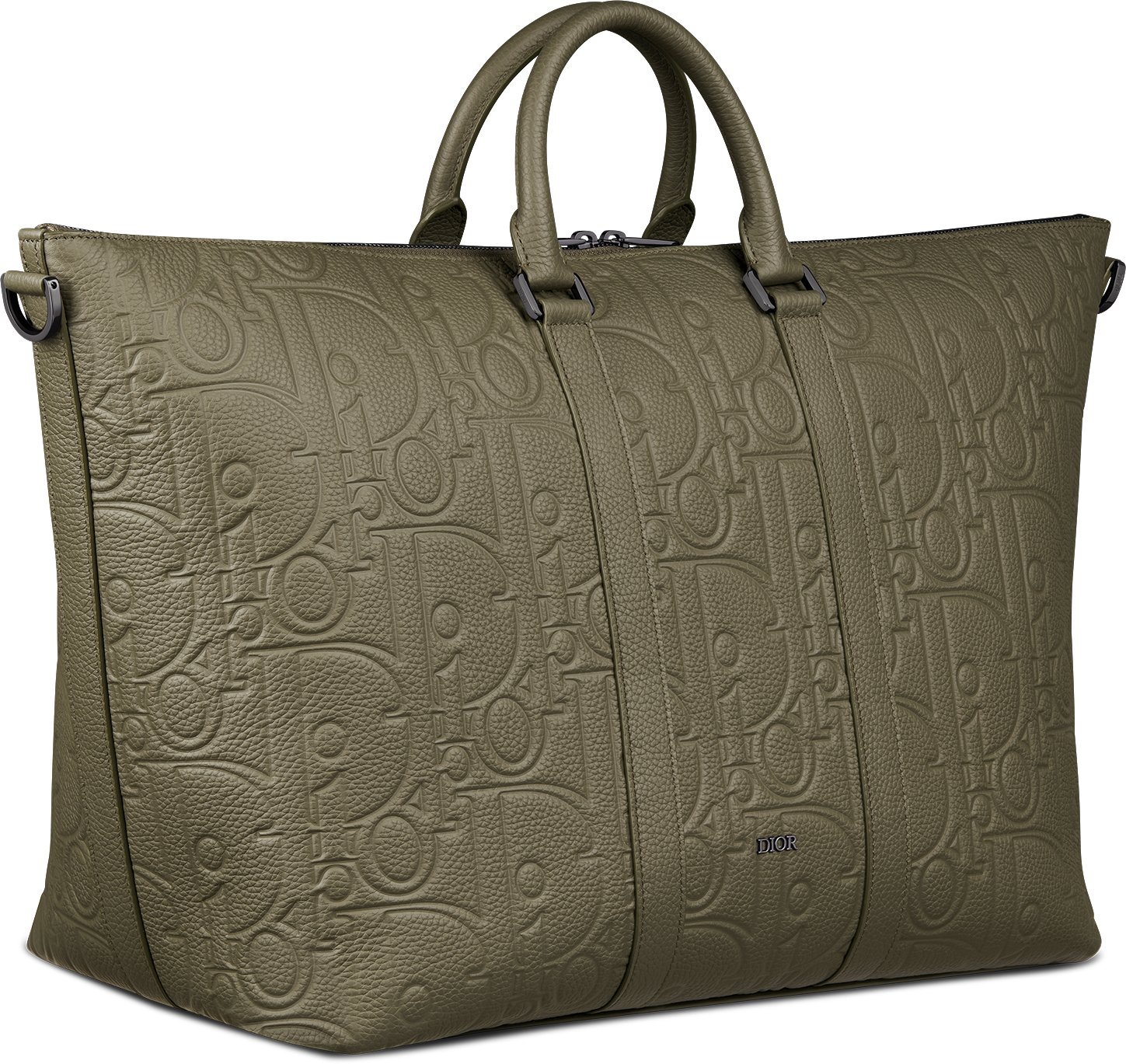 Weekender 40-tas Kaki Dior Gravity-leer en kaki generfd kalfsleer | DIOR