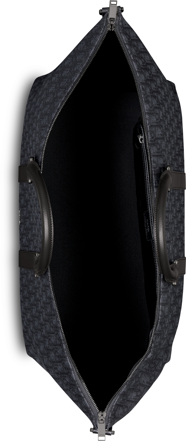 Weekender 40 Black Dior Oblique Jacquard and Black Grained Calfskin | DIOR