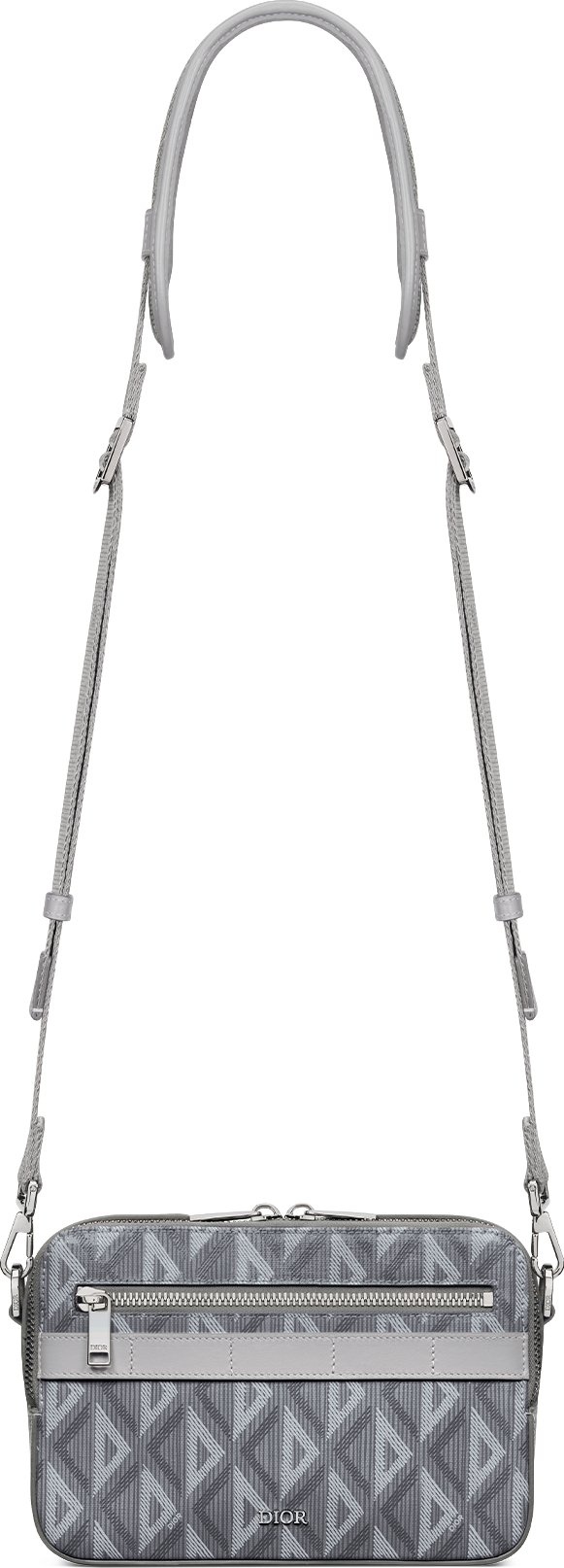 Safari Bag with Strap Dior Gray CD Diamond Canvas | DIOR
