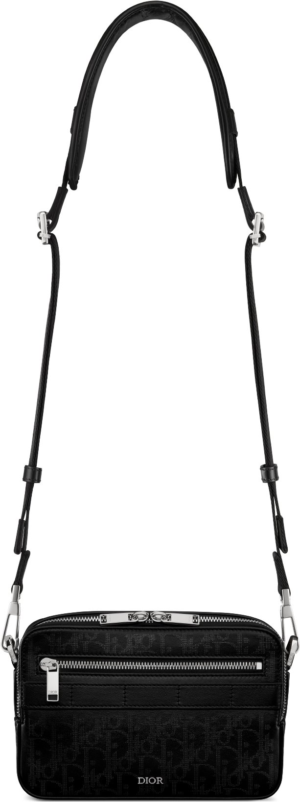 Safari Bag with Strap Black Dior Oblique Galaxy Leather | DIOR