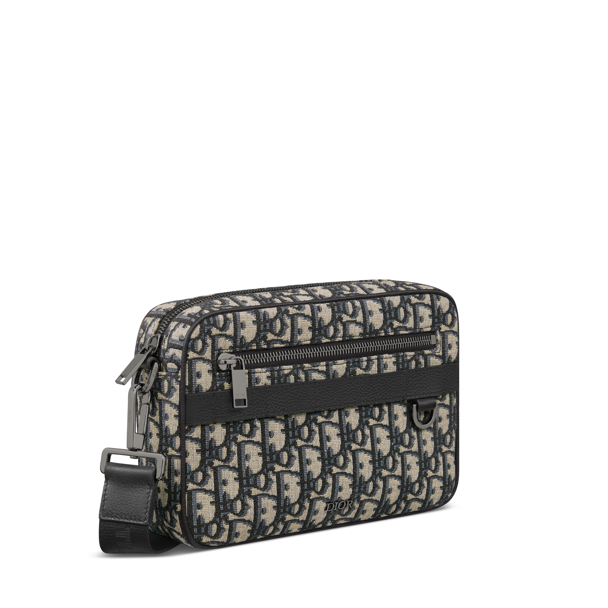 Safari Bag with Strap Beige and Black Dior Oblique Jacquard | DIOR