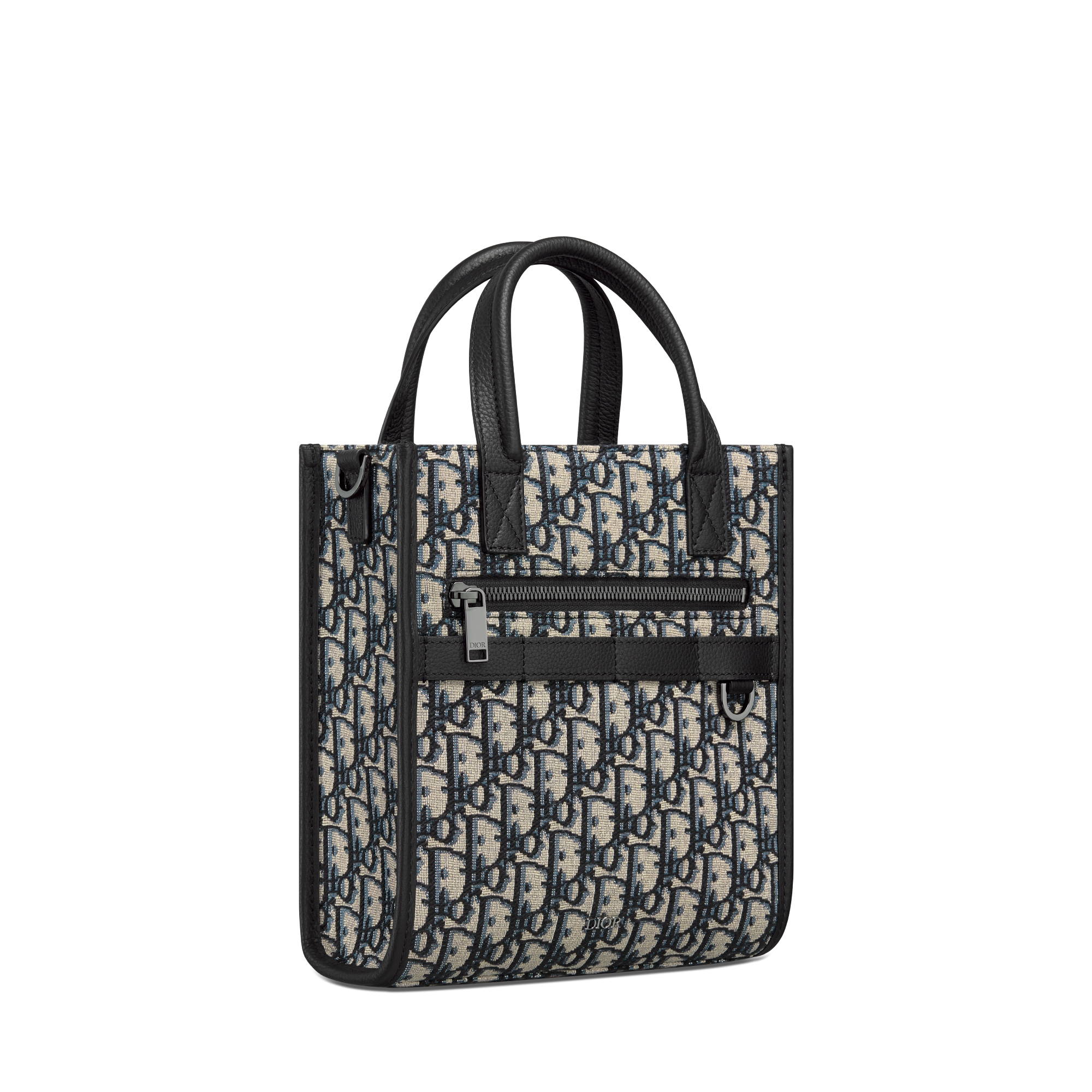 Safari North-South Tote Bag Beige and Black Dior Oblique Jacquard | DIOR
