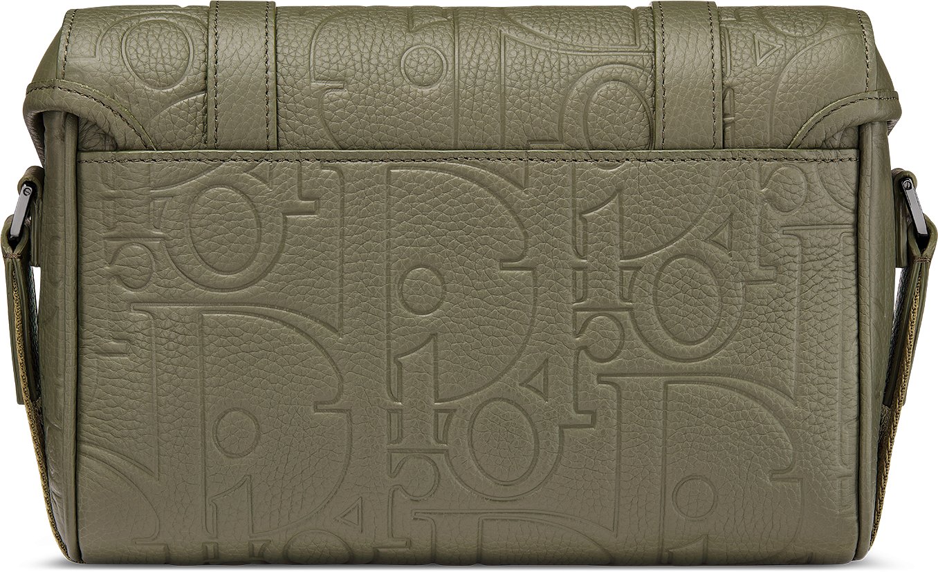 Dior Hit the Road Messenger Bag with Flap Khaki Dior Gravity Leather ...