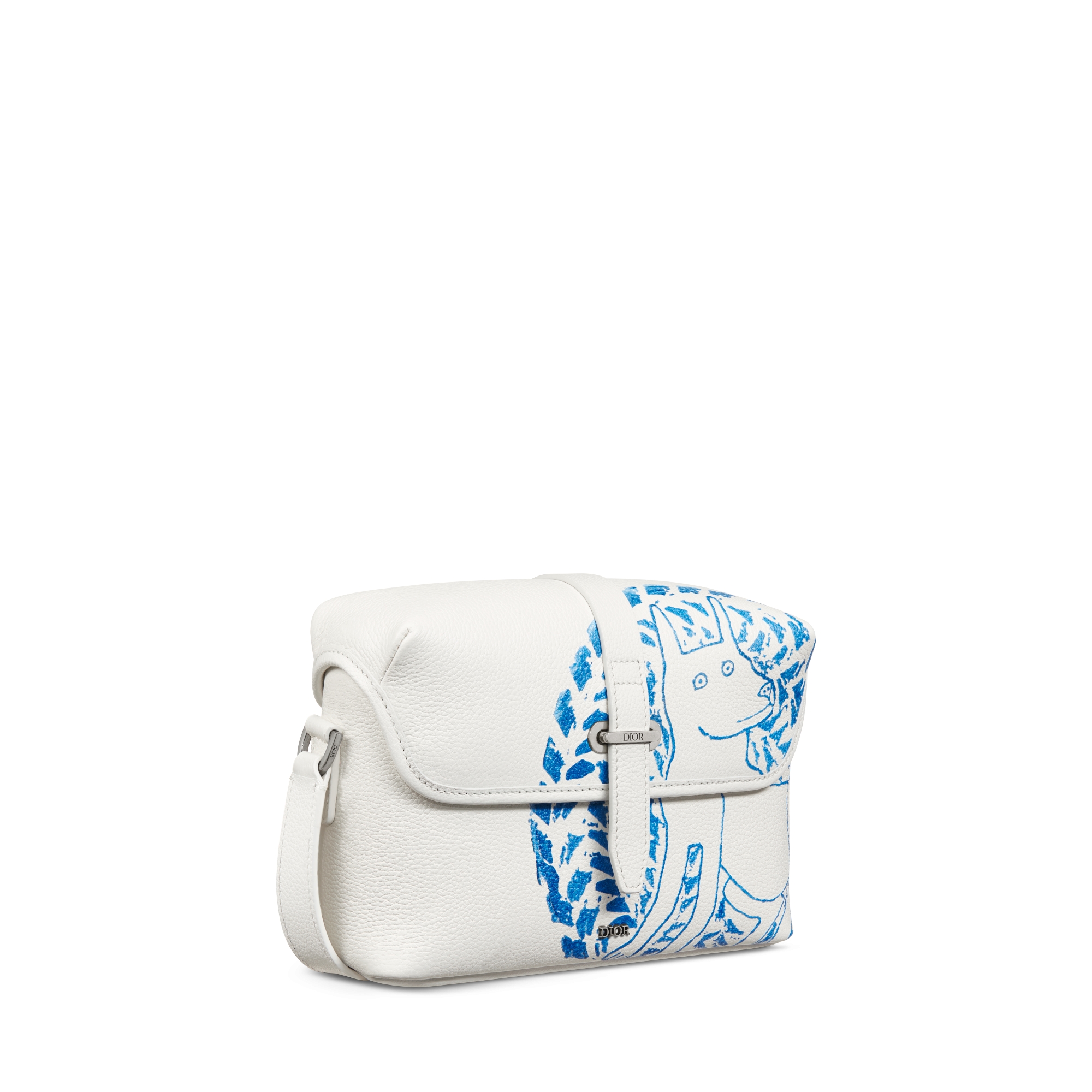 DIOR AND HYLTON NEL Dior Normandie Messenger Bag with Flap White ...