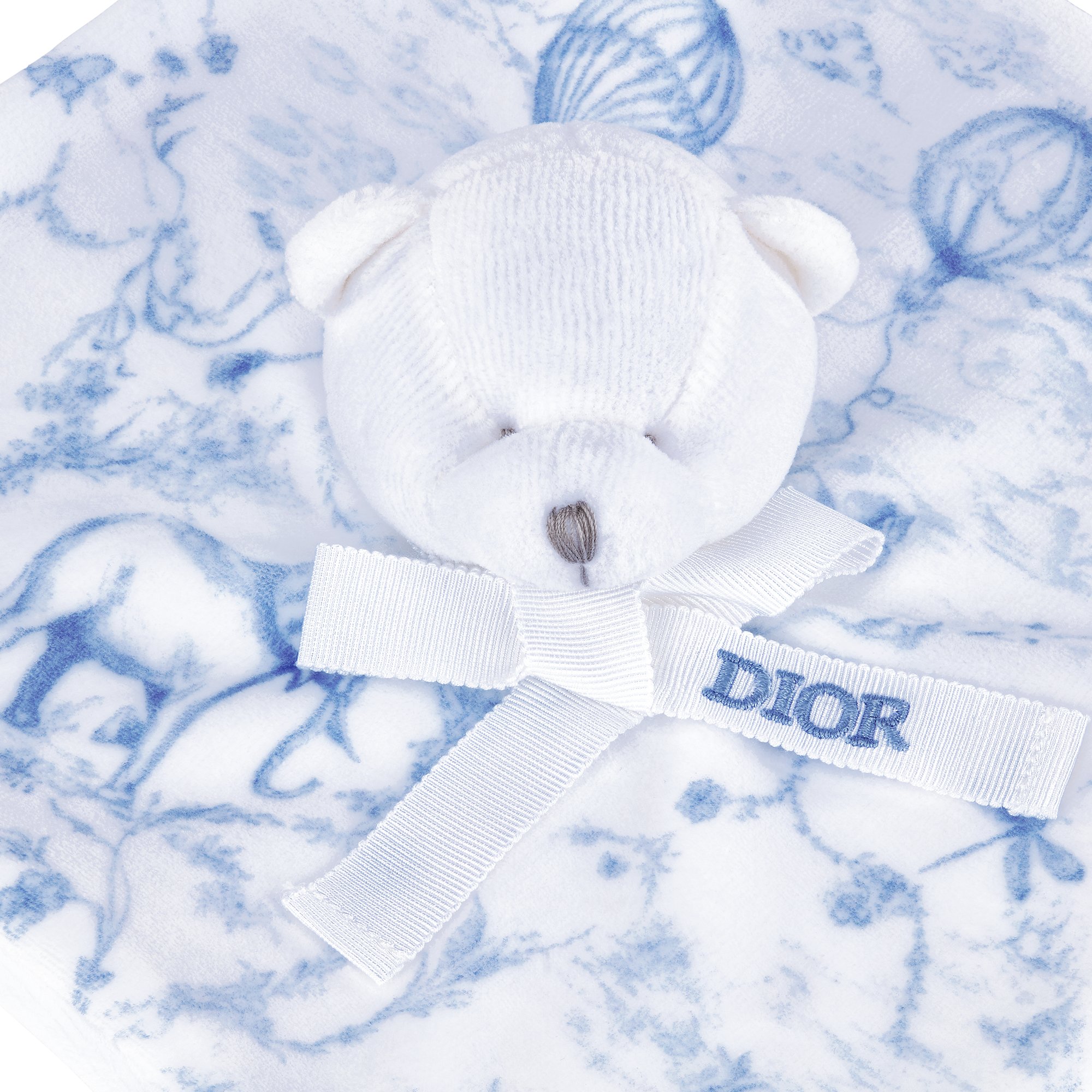 Toile de Jouy Newborn Gift Set Sky Blue and White Muslin, Interlock and ...