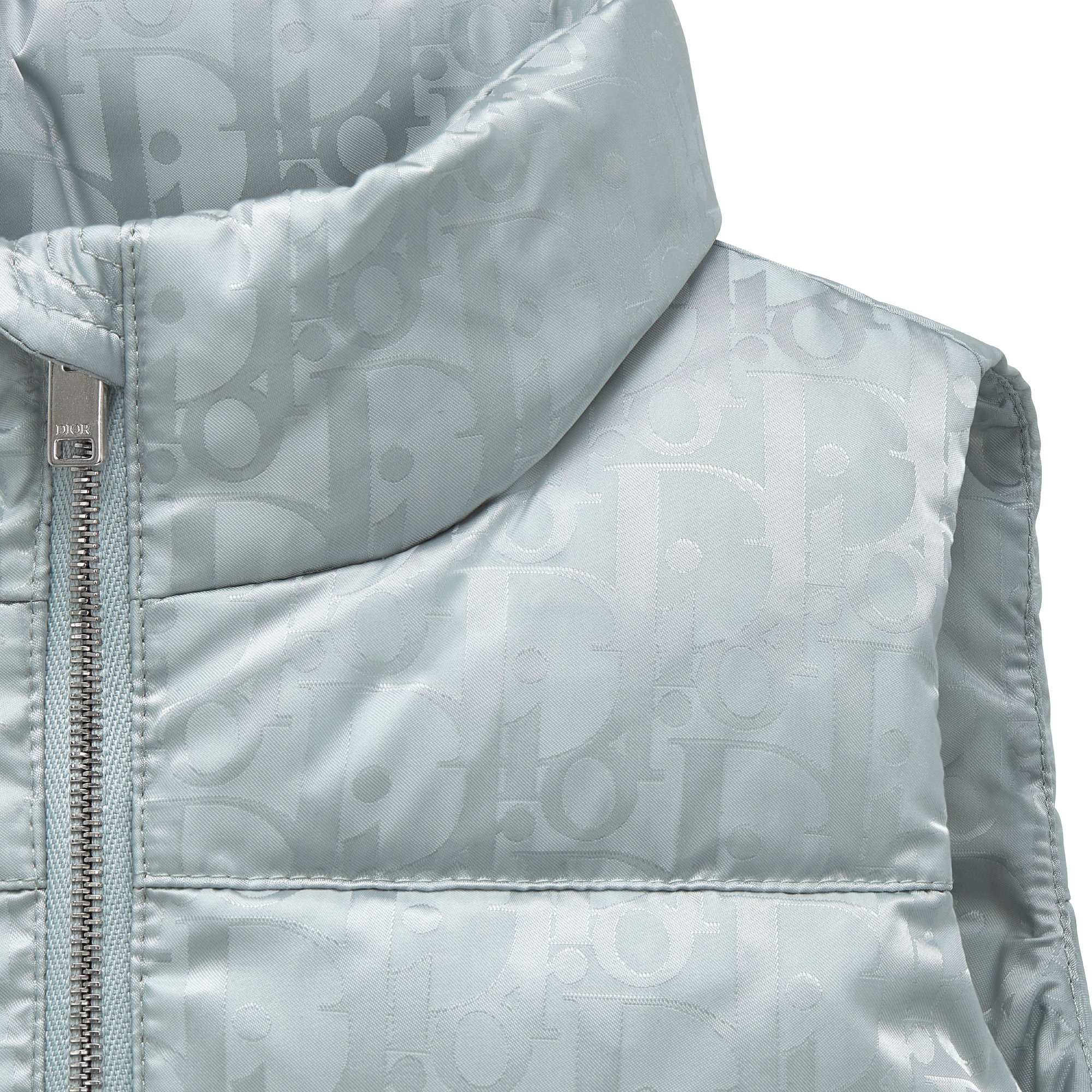 Baby Down Vest Silver-Tone Dior Oblique Water-Repellent Technical ...
