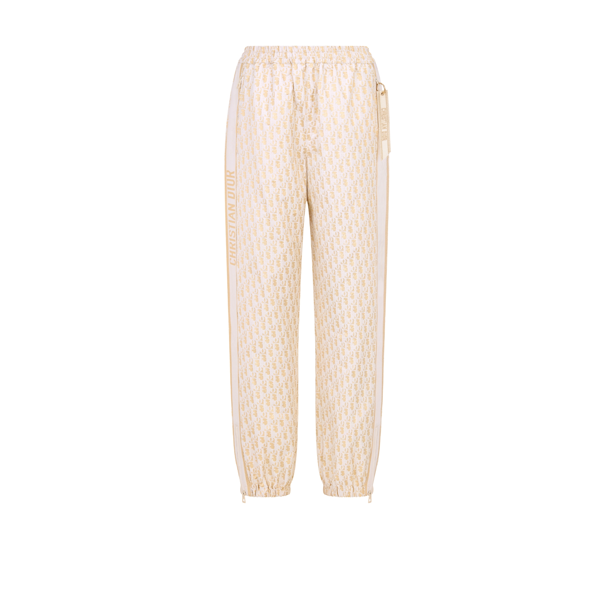 Loose Pants White and Gold-Tone Dior Oblique Technical Fabric | DIOR