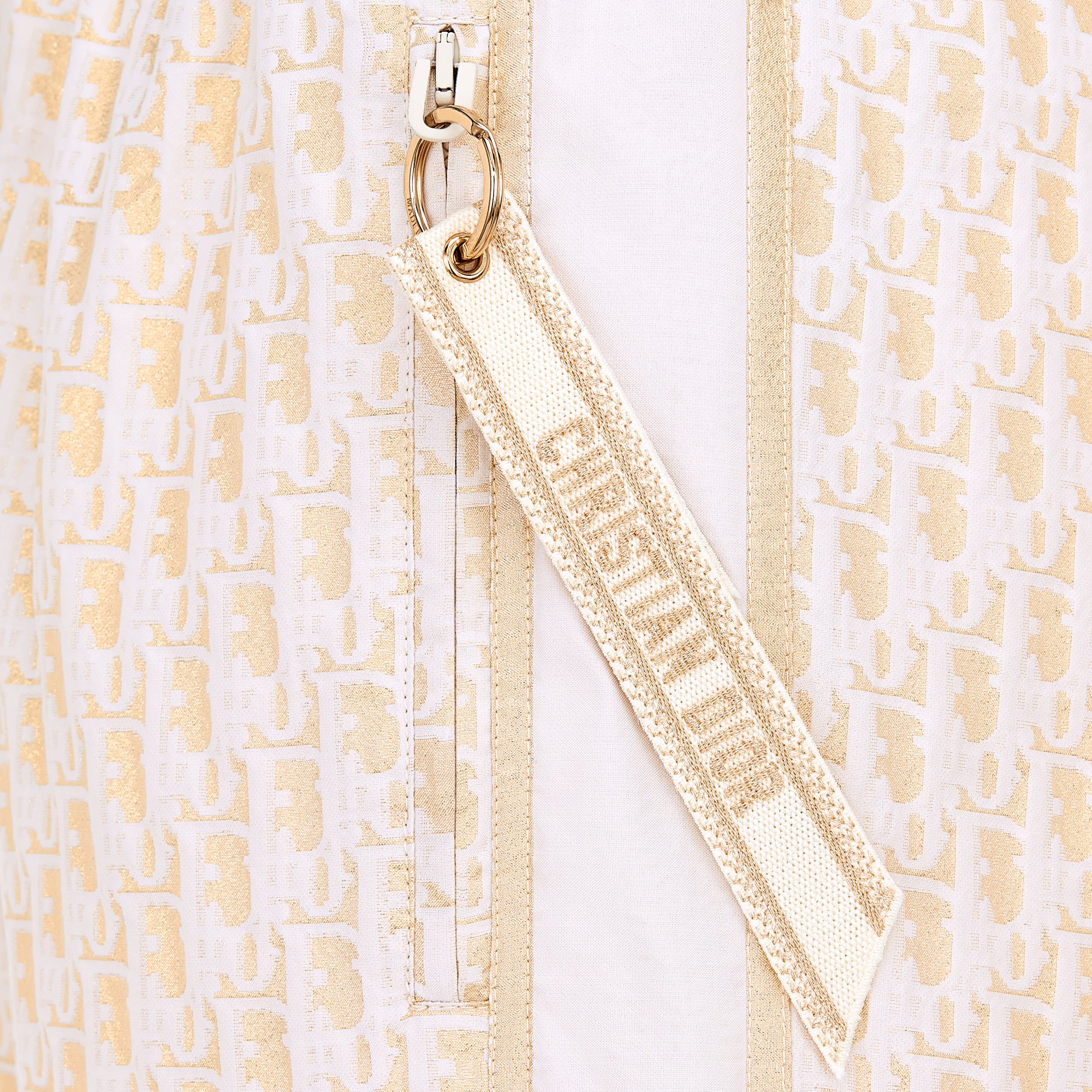 Loose Pants White and Gold-Tone Dior Oblique Technical Fabric | DIOR