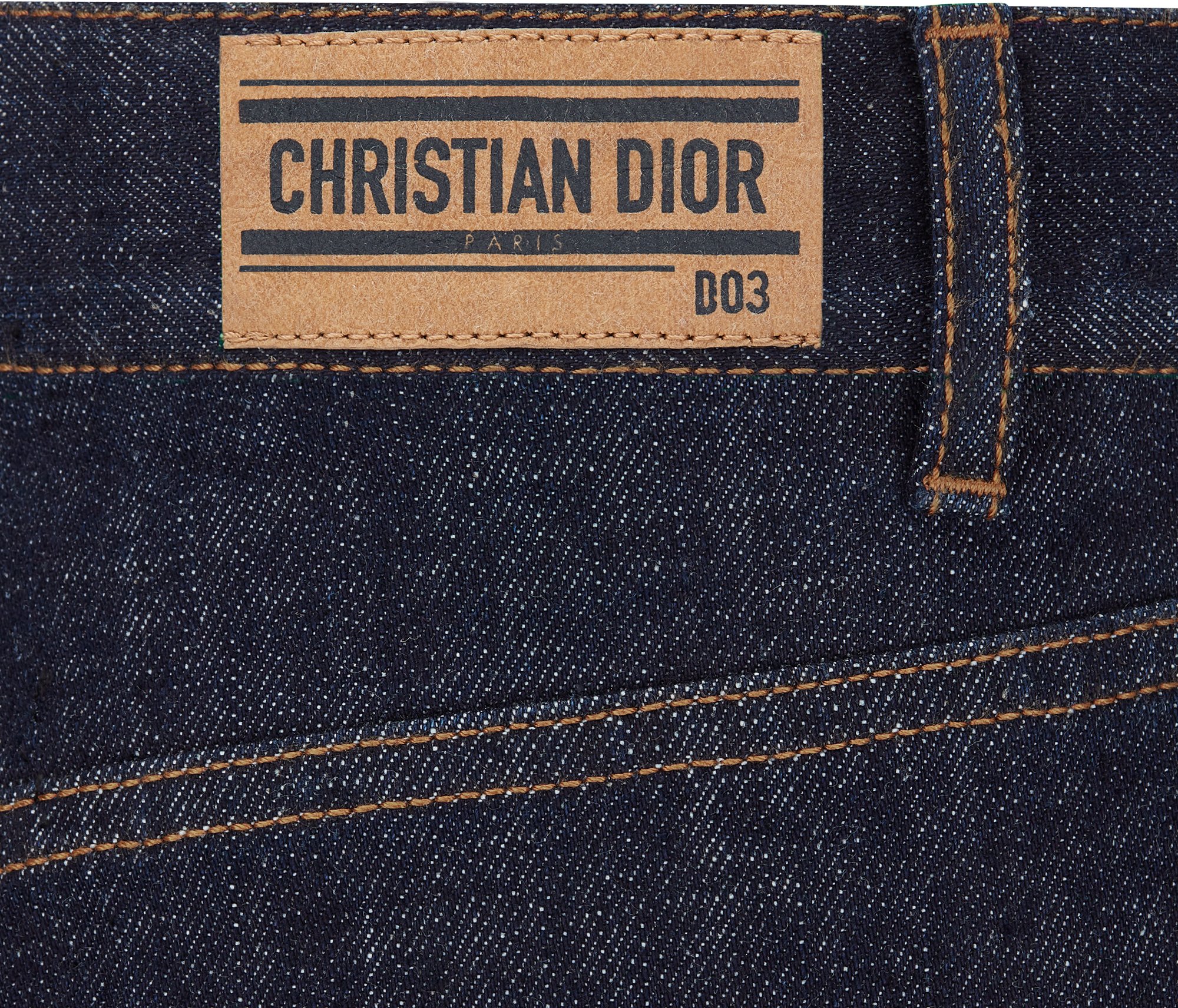 Dior 8 Cropped Regular-Fit Jeans, D03 Deep Blue Cotton Denim | DIOR