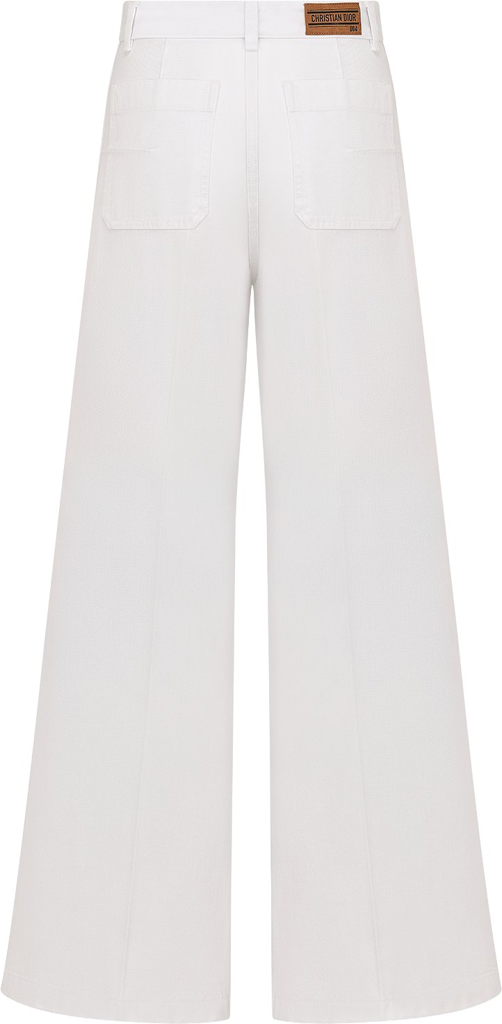 Dior 8 Flared Jeans, D04 White Cotton Denim | DIOR