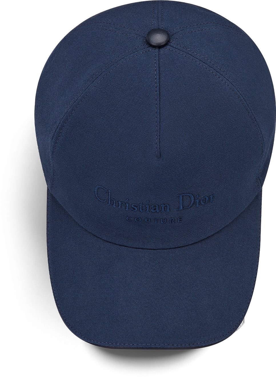 Christian Dior Couture Baseball Cap Navy Blue Cotton Canvas | DIOR