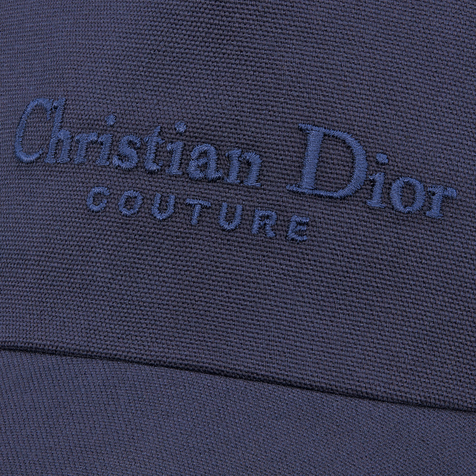 Cappellino Christian Dior Couture Tela di cotone blu navy | DIOR