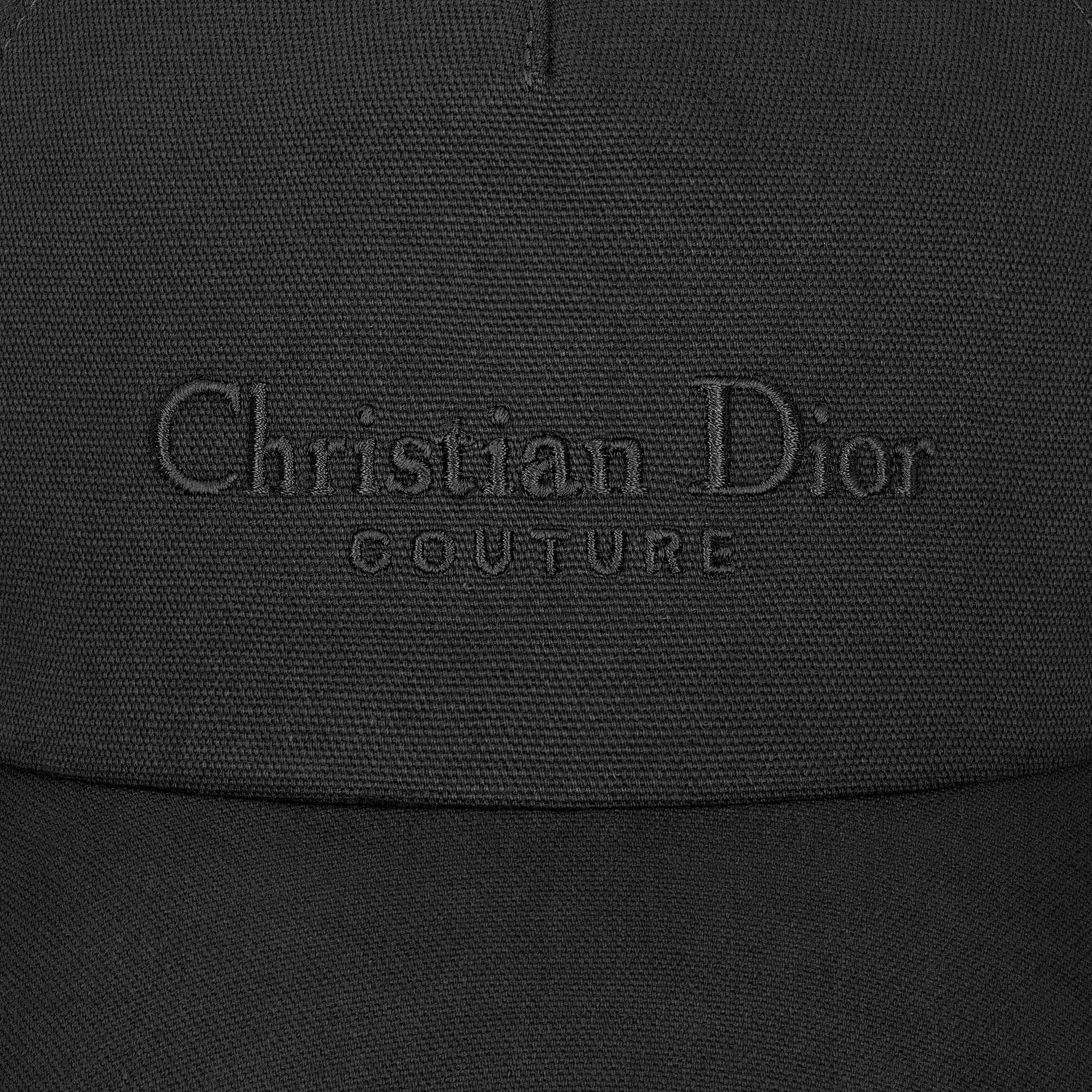 Christian Dior Couture Baseball Cap Black Cotton Canvas | DIOR