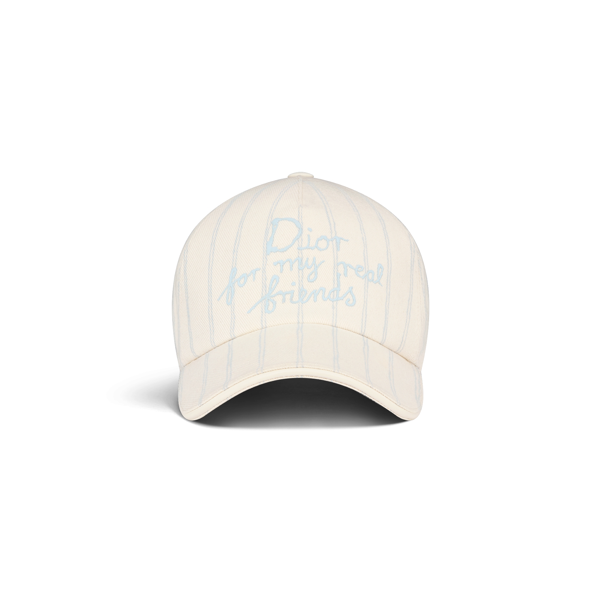 DIOR AND HYLTON NEL Cap Ecru Cotton Denim with Light Blue Stripes | DIOR