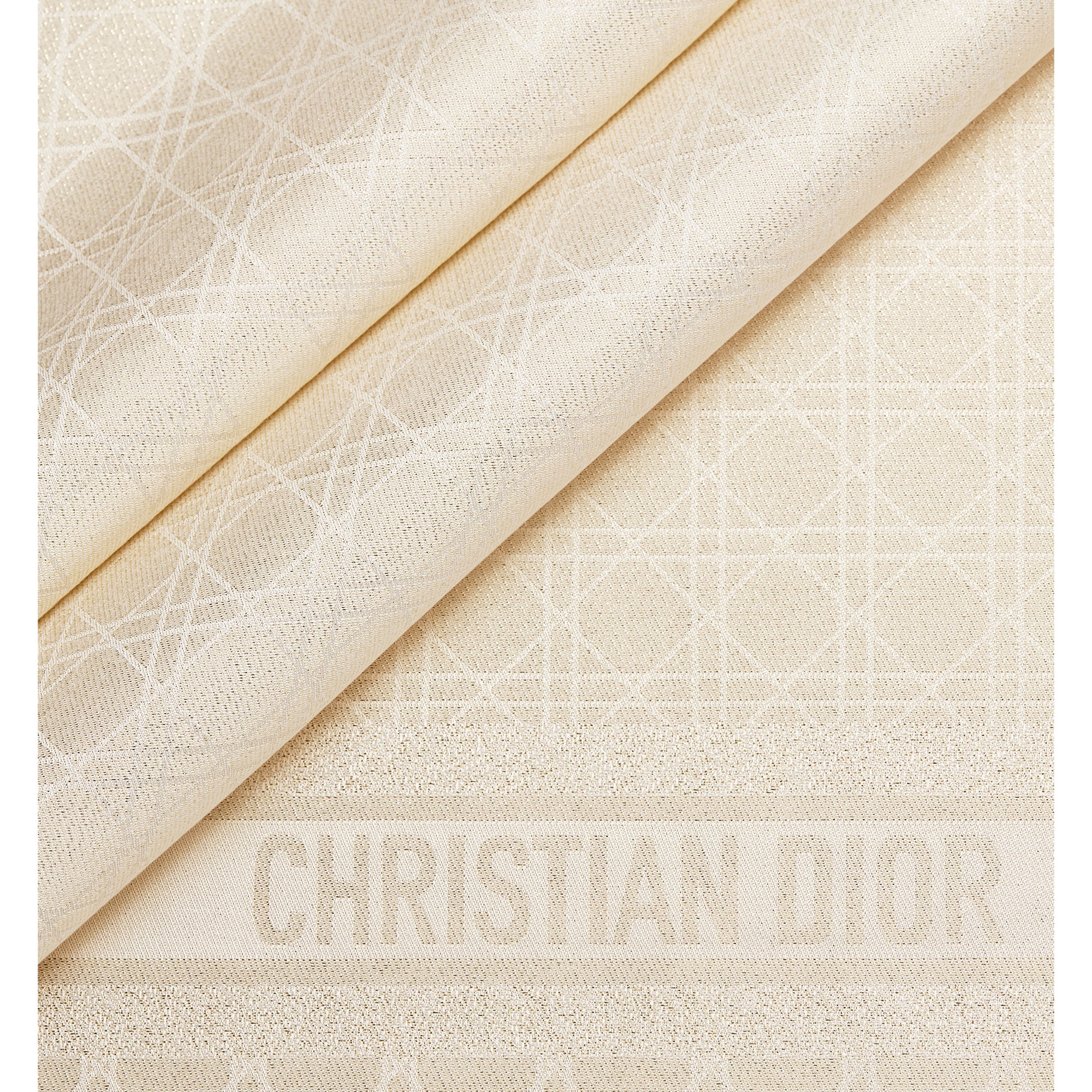 Châle Dior Cannage Soie mélangée et fils métallisés dorés | DIOR