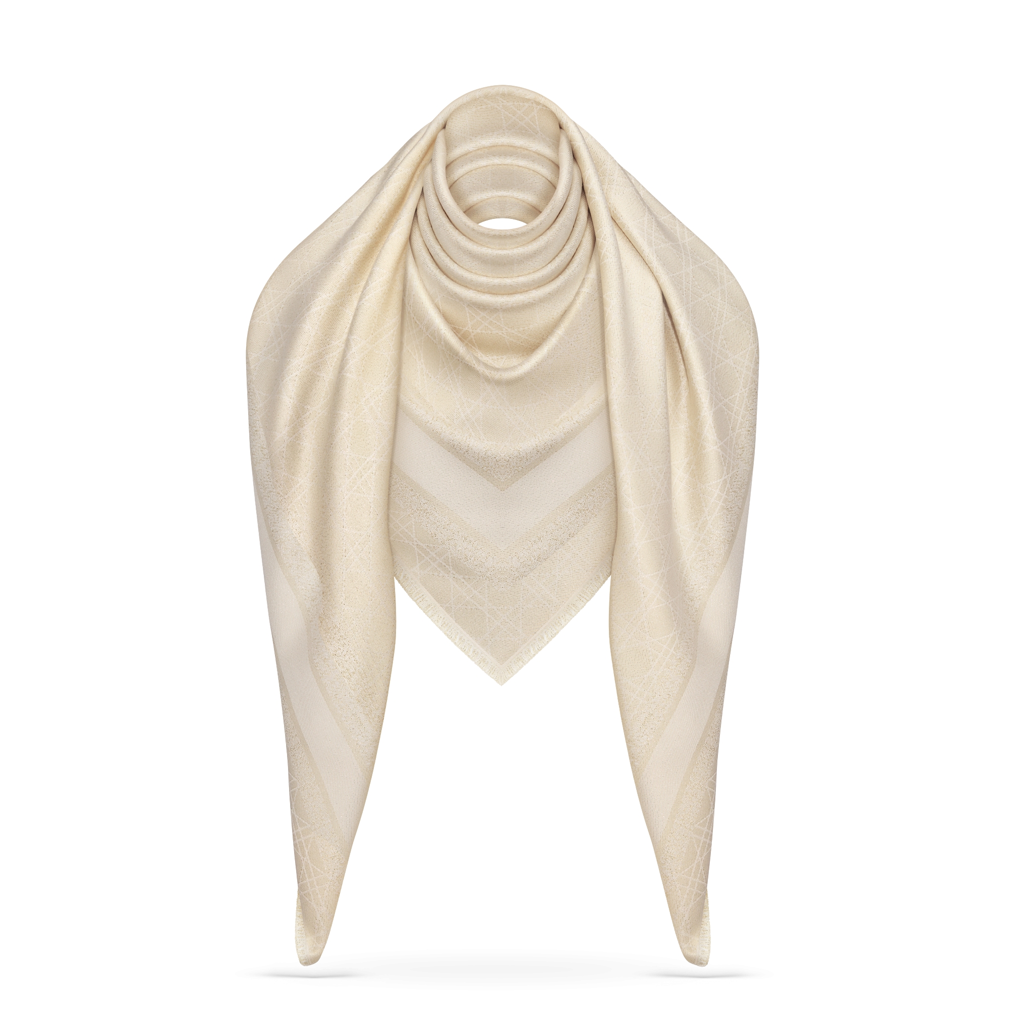 Dior Cannage Shawl Gold-Tone Silk Blend and Metallic Thread | DIOR
