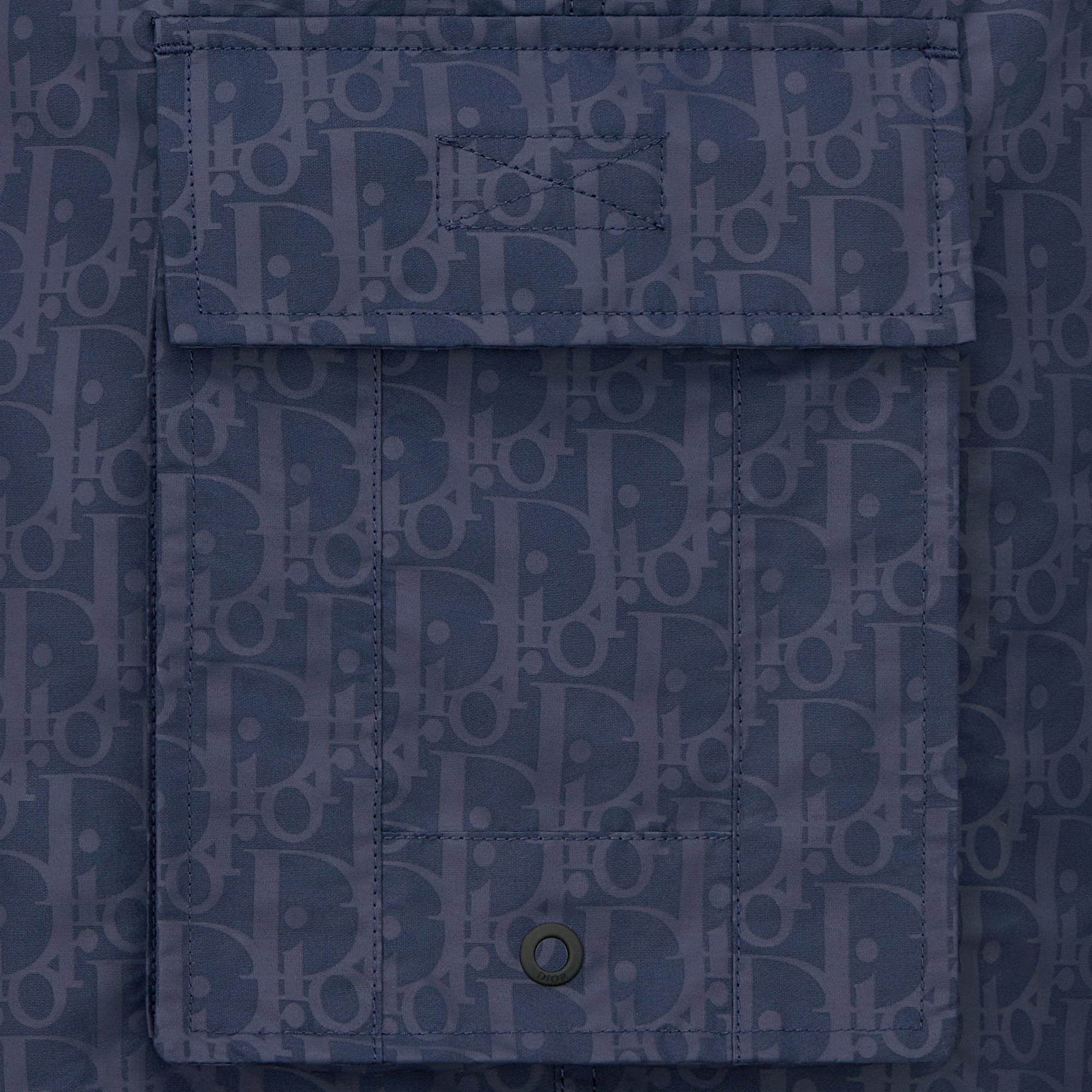 Zwemshort met Dior Oblique-motief Marineblauwe technische stof | DIOR