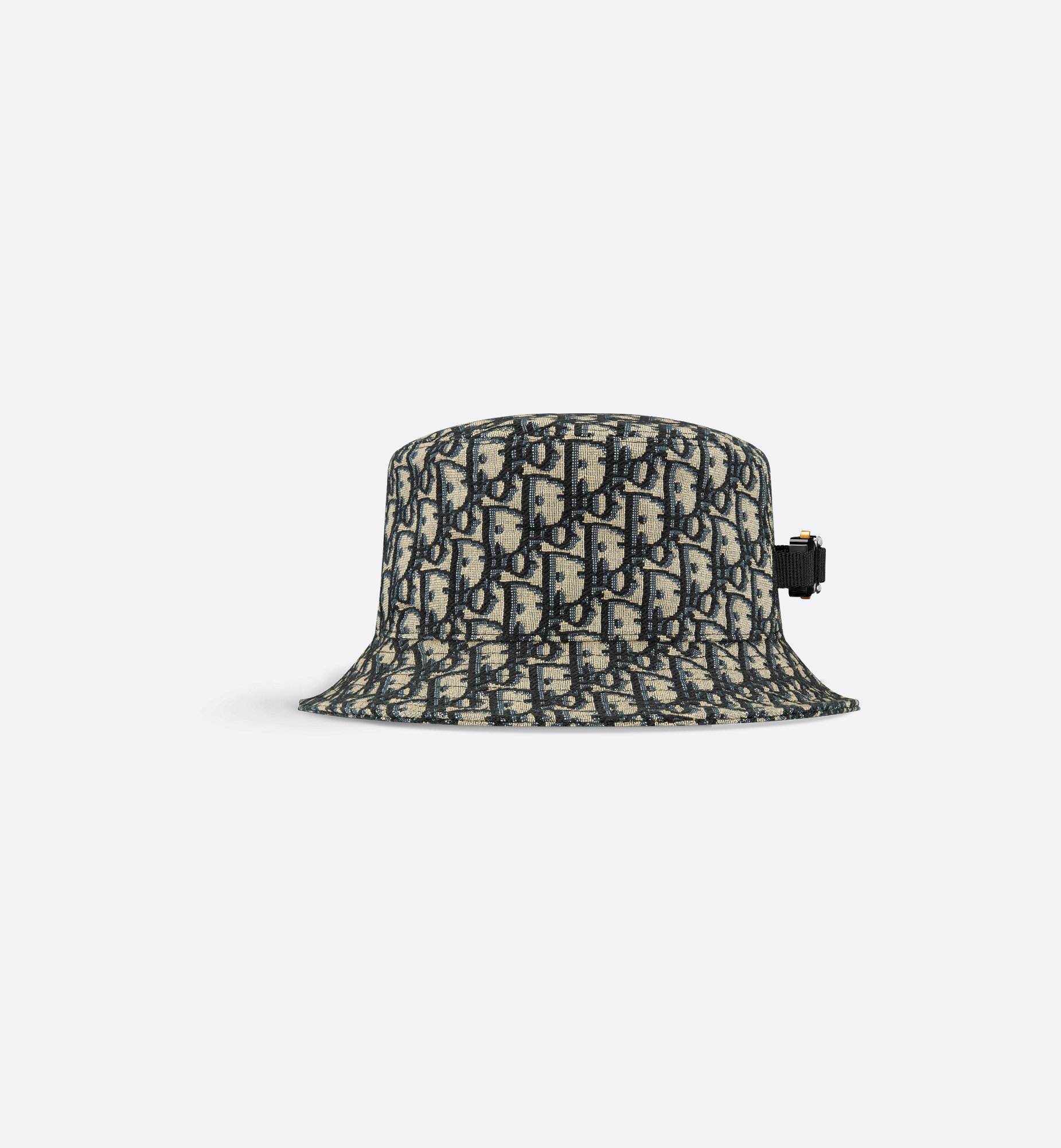 Dior Oblique Bucket Hat Navy Blue and Beige Blended Cotton Dior Oblique Bucket Hat Navy Blue and Beige Blended Cotton