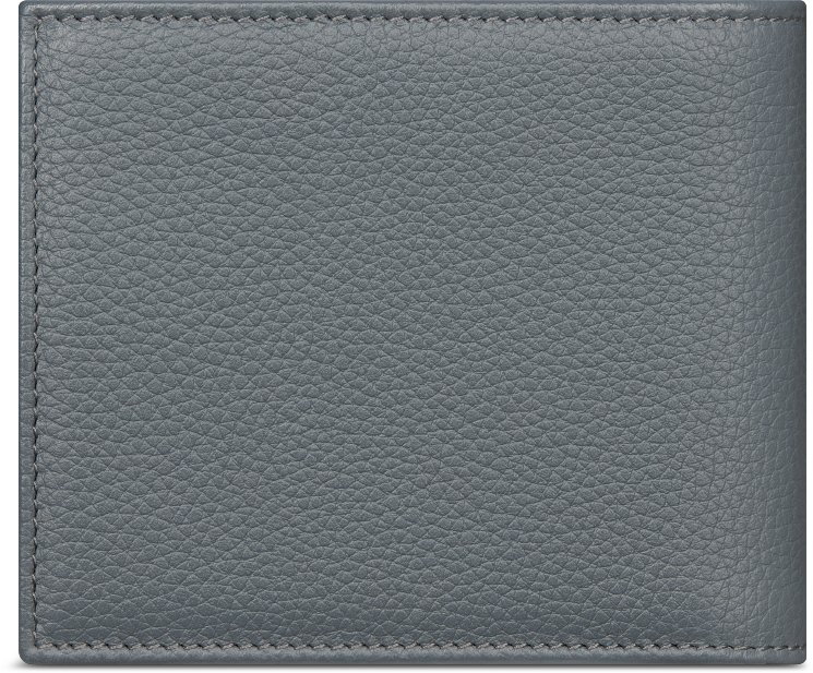 Portafoglio bifold Saddle Pelle di vitello granulata grigio scuro con ...