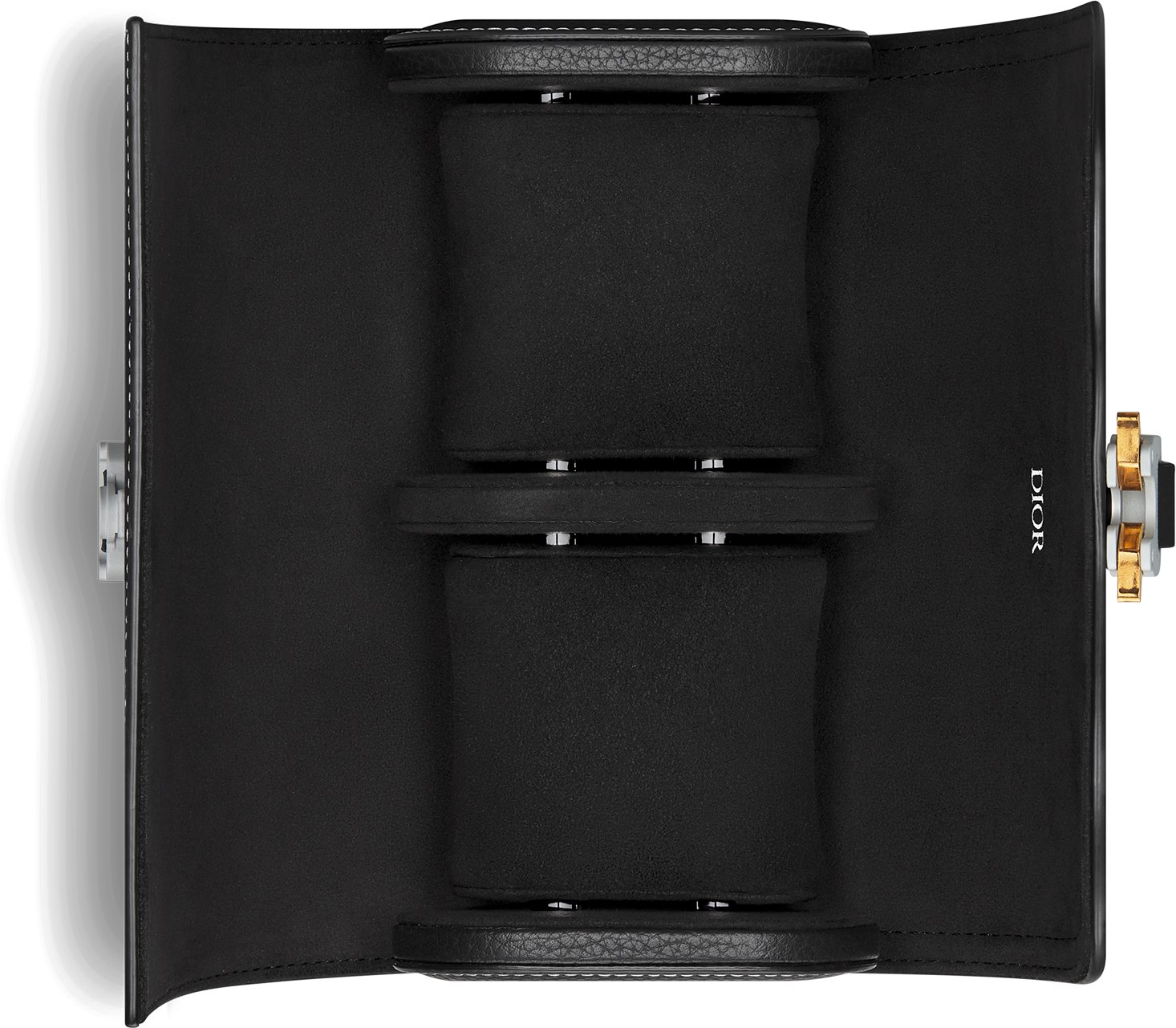 Estuche para reloj Saddle Piel de becerro graneada negra | DIOR