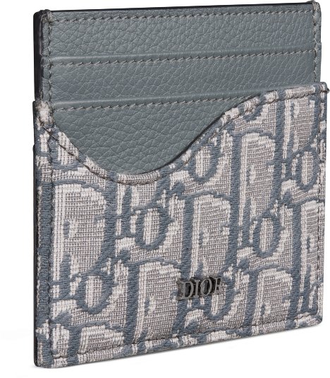 Saddle Card Holder Deep Gray Grained Calfskin Marquetry with Deep Gray ...