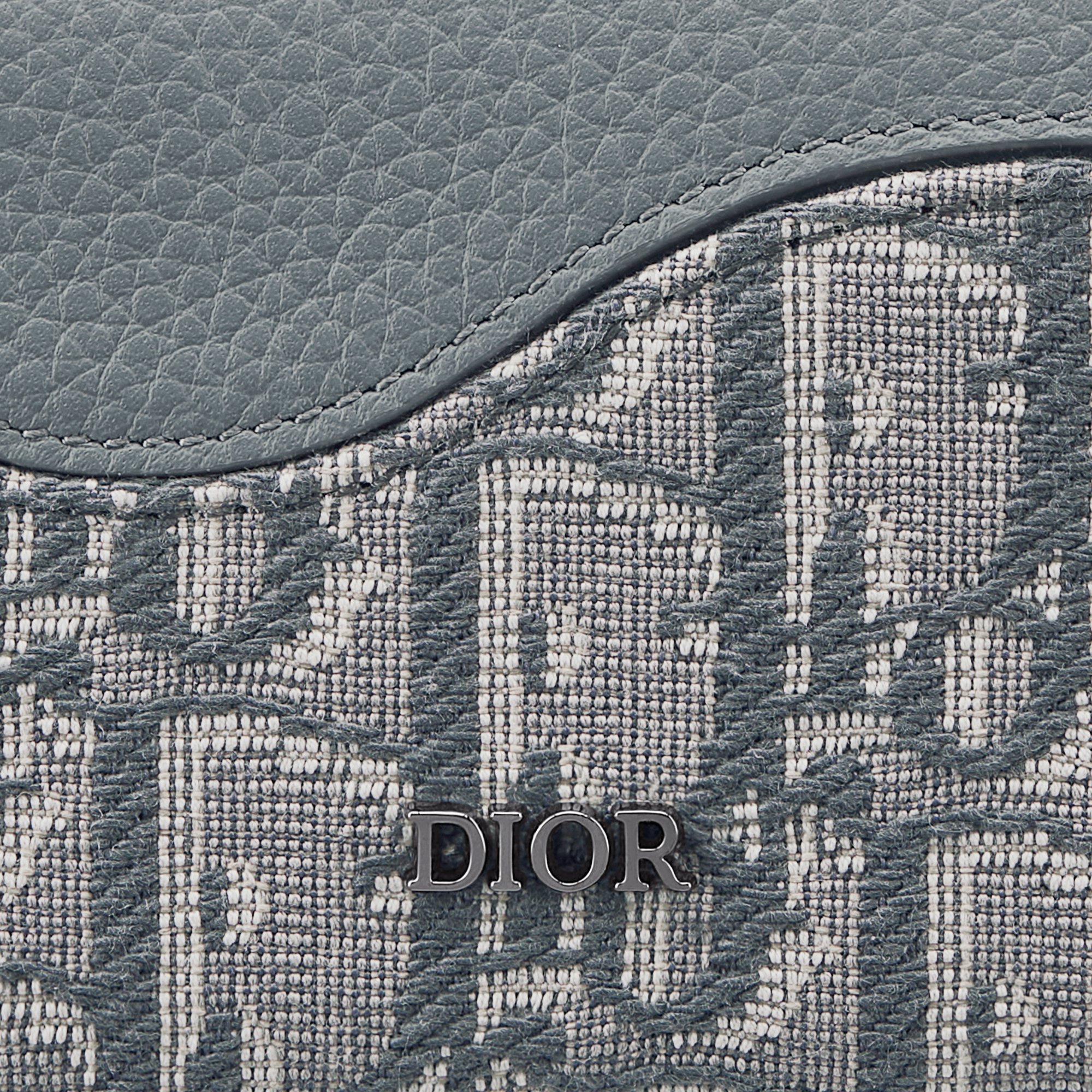 Saddle Business Card Holder Deep Gray Grained Calfskin Marquetry with ...