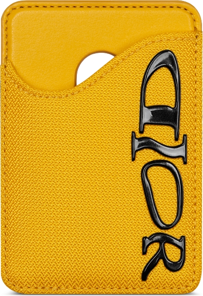 DIOR AND LEWIS HAMILTON Saddle Magnetic Card Holder Yellow Nylon and ...