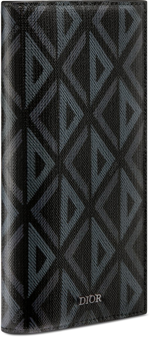 Cartera vertical estilo libro Lona de algodón revestida negra con ...