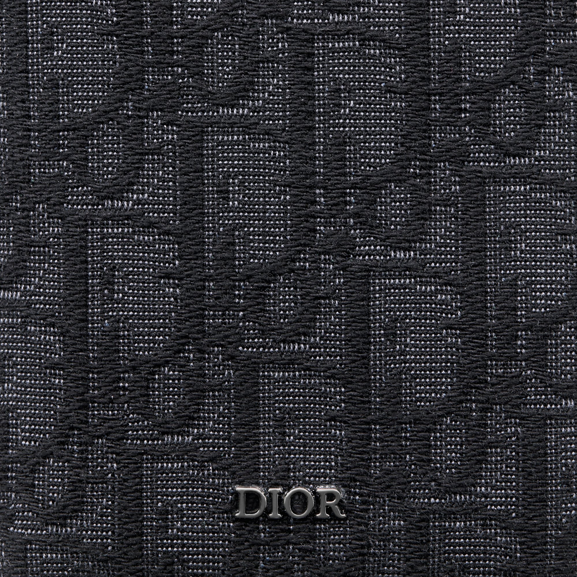 Compact Vertical Wallet Black Dior Oblique Jacquard | DIOR