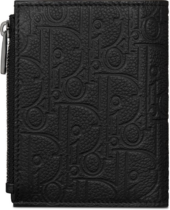 Vertical Compact Card Holder Black Dior Gravity Leather | DIOR