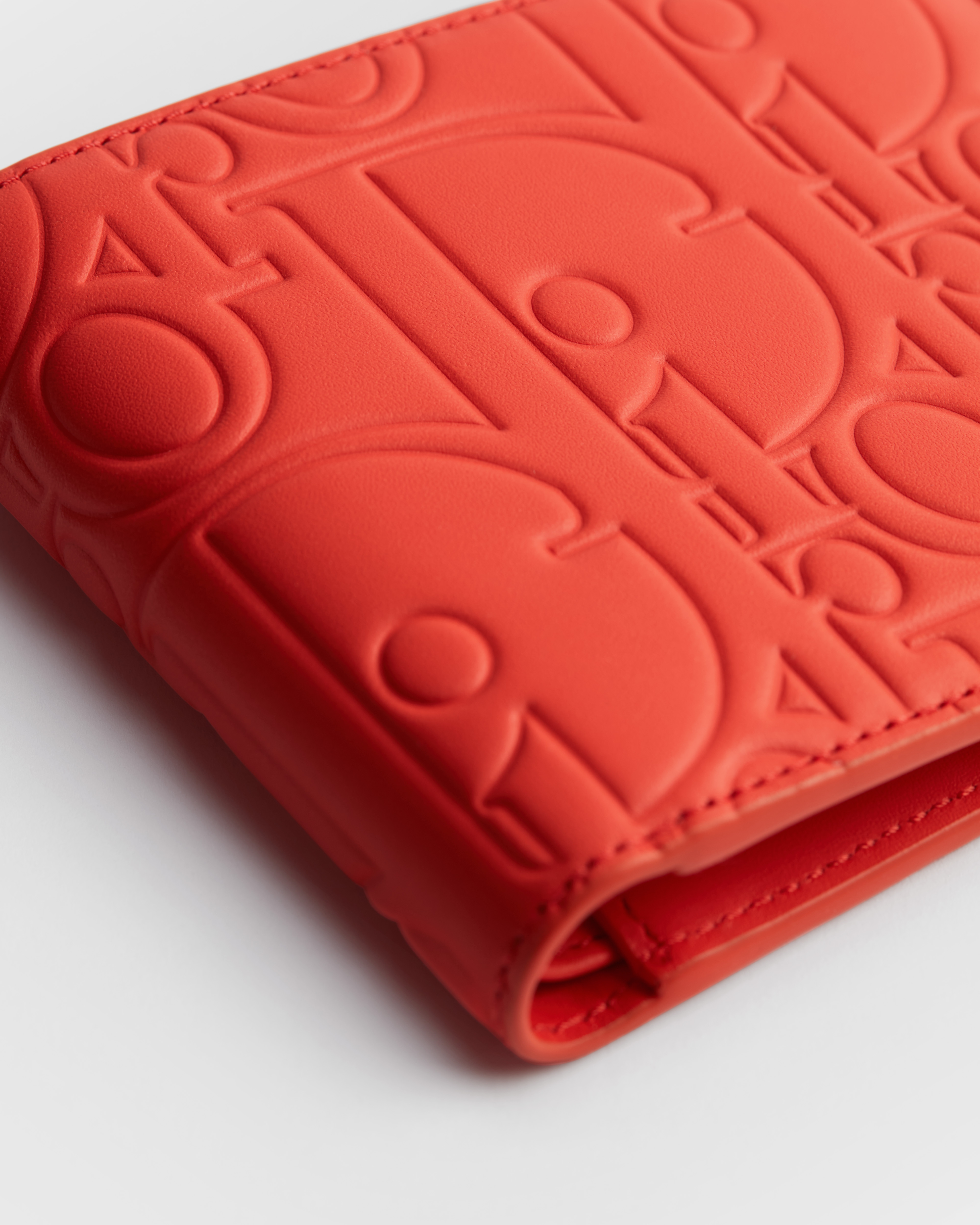 Bifold Wallet Orange Dior Gravity Smooth Leather | DIOR