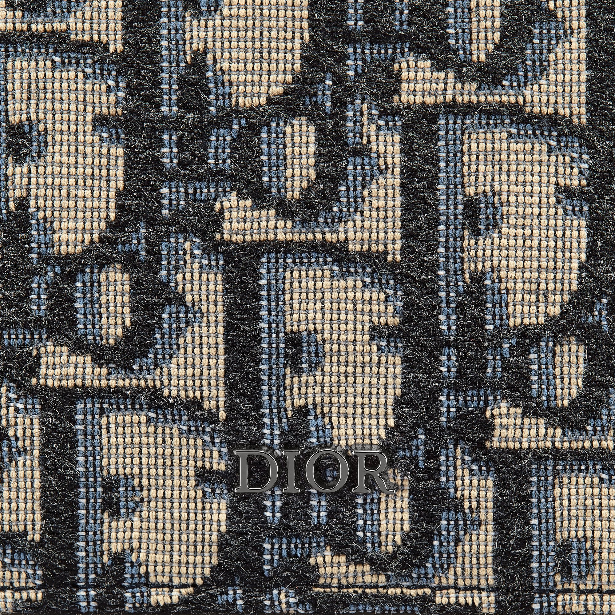 Wallet with Money Clip Beige and Black Dior Oblique Jacquard | DIOR