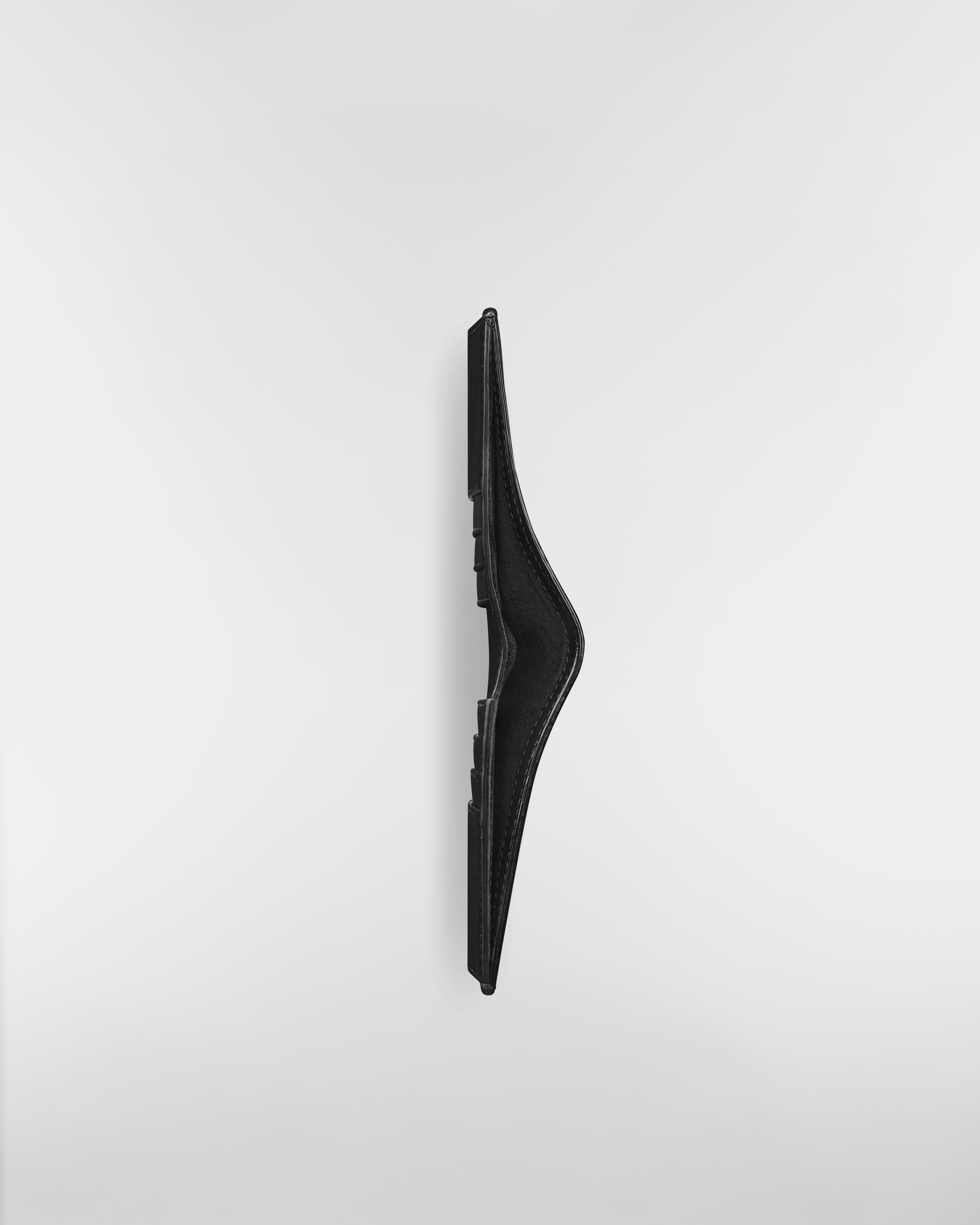 CD Icon Vertical Bifold Wallet Black Grained Calfskin | DIOR