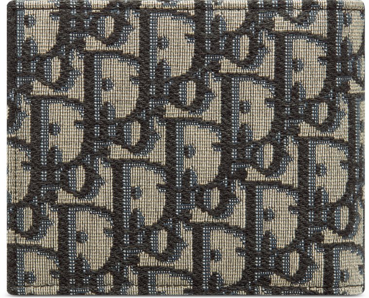 Compact Wallet Beige and Black Dior Oblique Jacquard | DIOR