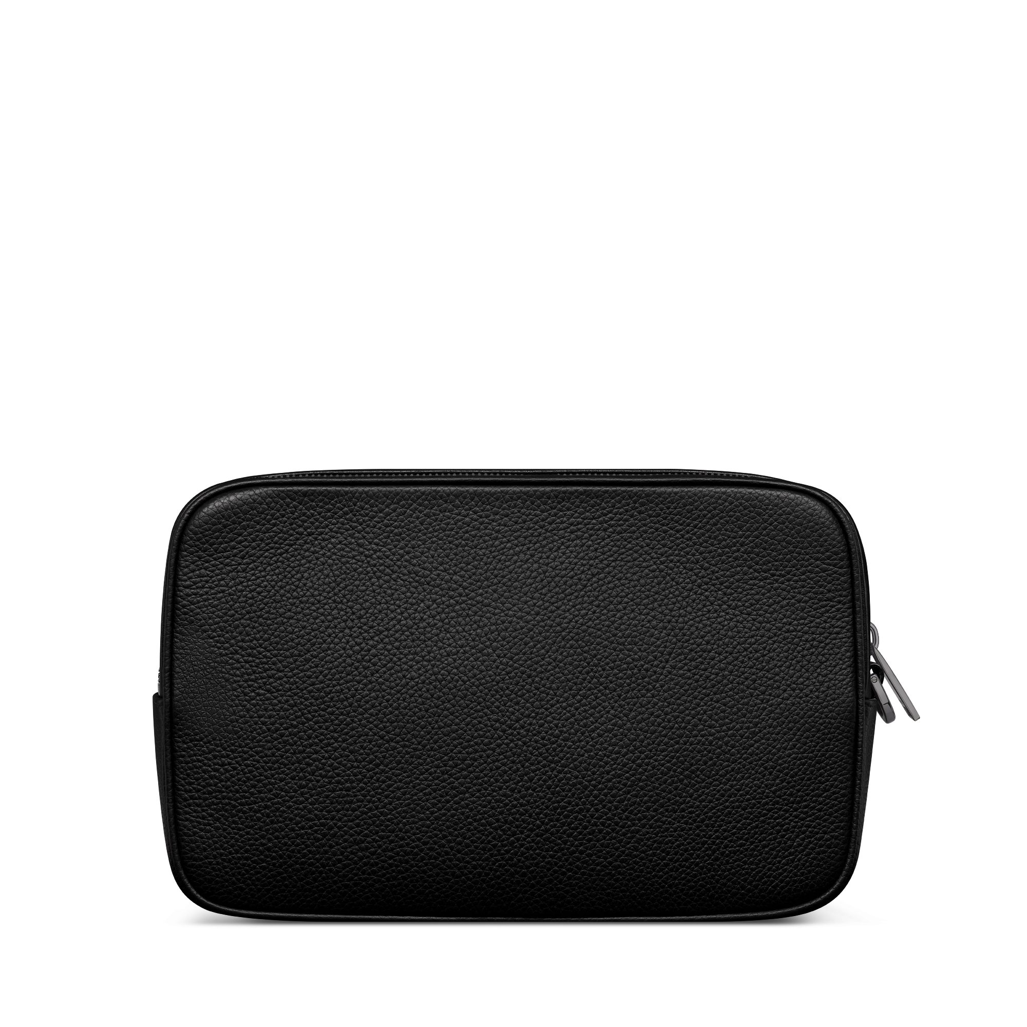 Toiletry Bag Black Grained Calfskin with CD Icon Signature | DIOR