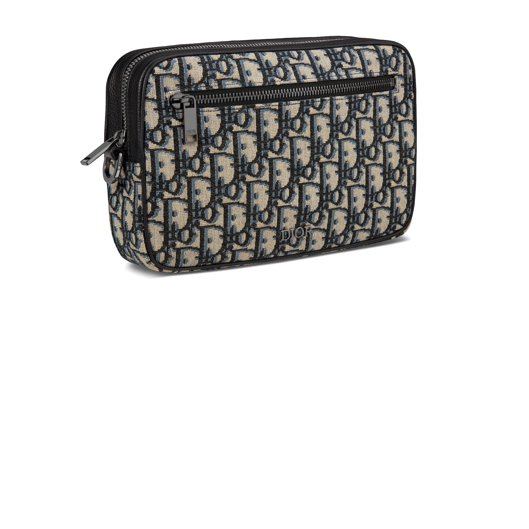 Beauty case Jacquard Dior Oblique beige e nero | DIOR