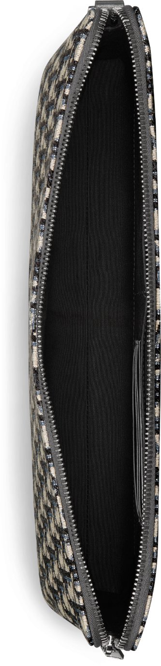 A4 Zipped Pouch Beige and Black Dior Oblique Jacquard | DIOR