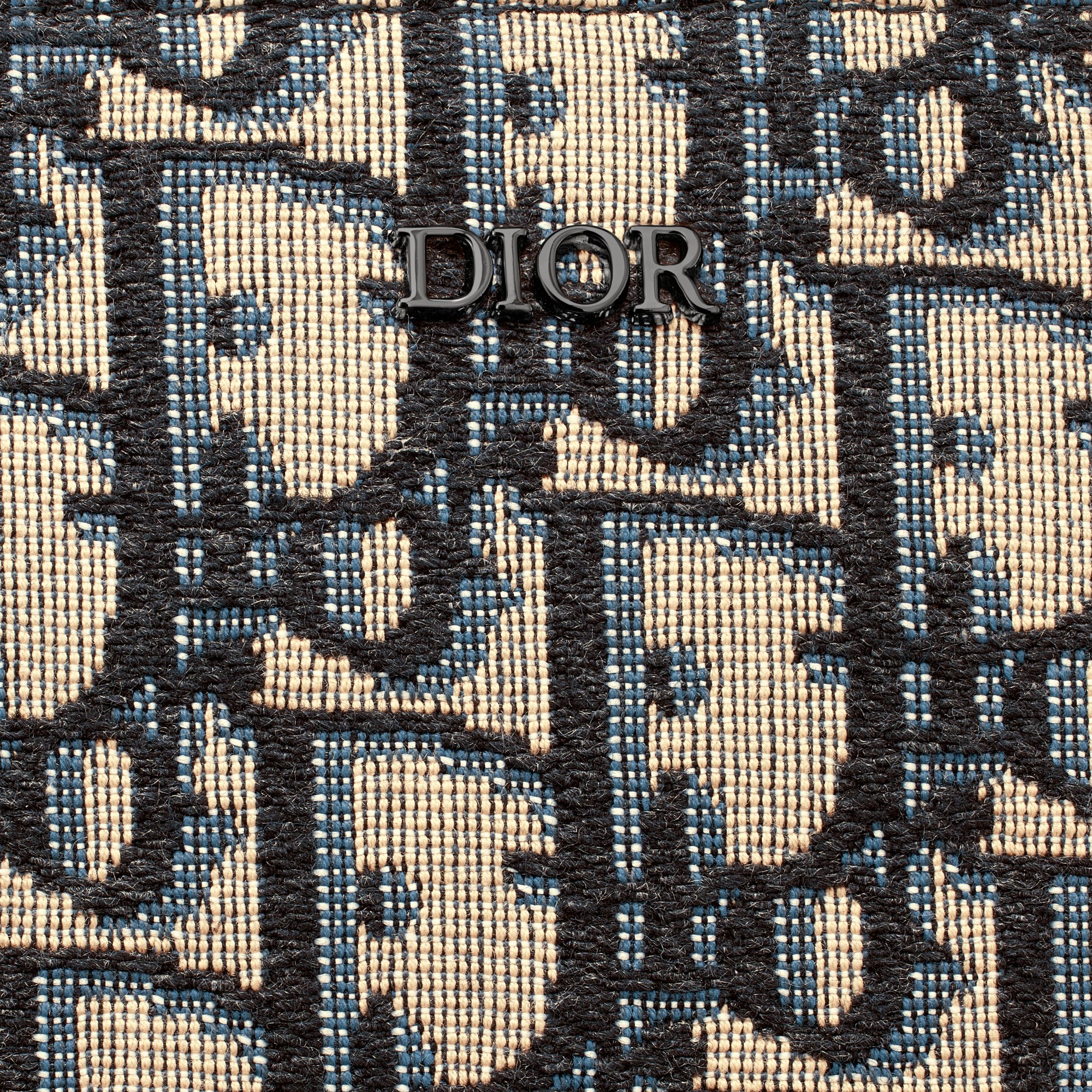 A4 Zipped Pouch Beige and Black Dior Oblique Jacquard | DIOR