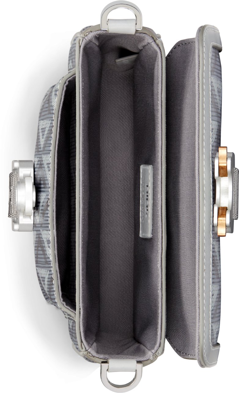 Mini Dior Hit the Road Messenger Bag with Flap Dior Gray Coated Cotton ...