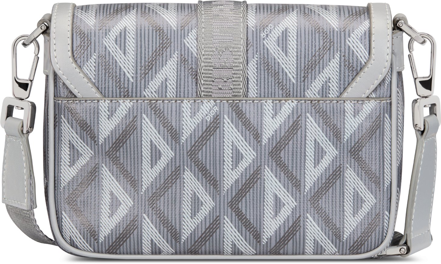 Mini Dior Hit the Road Messenger Bag with Flap Dior Gray Coated Cotton ...