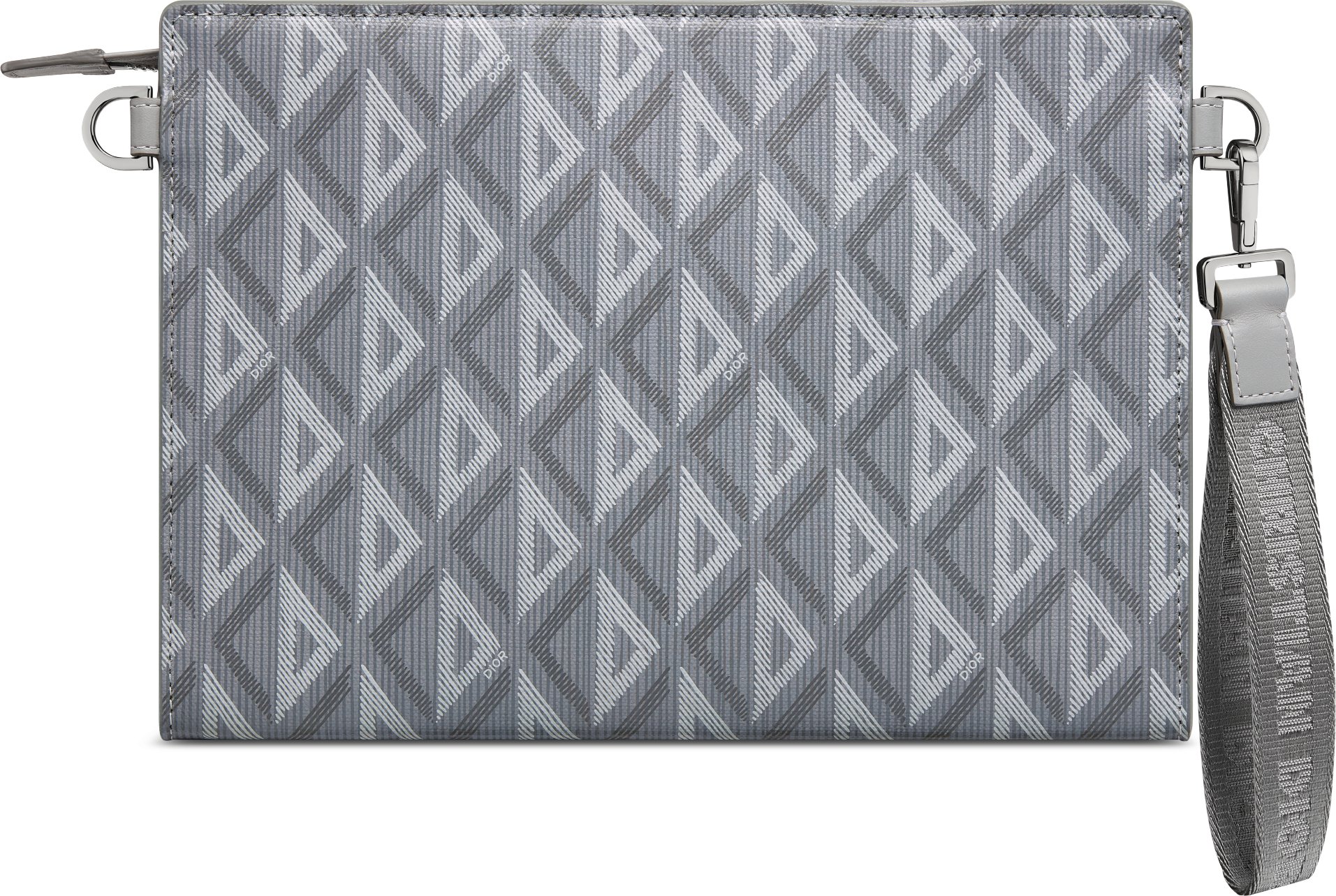 Pochette triangle A5 Toile de coton enduite imprimée CD Diamond gris ...