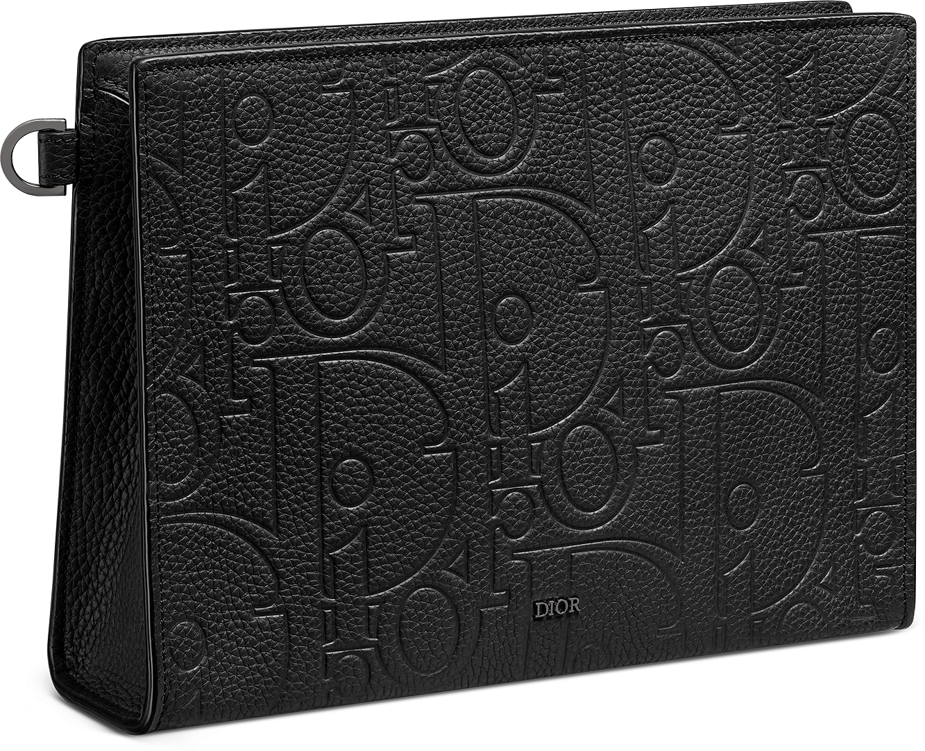 A5 Triangle Pouch Black Dior Gravity Leather | DIOR